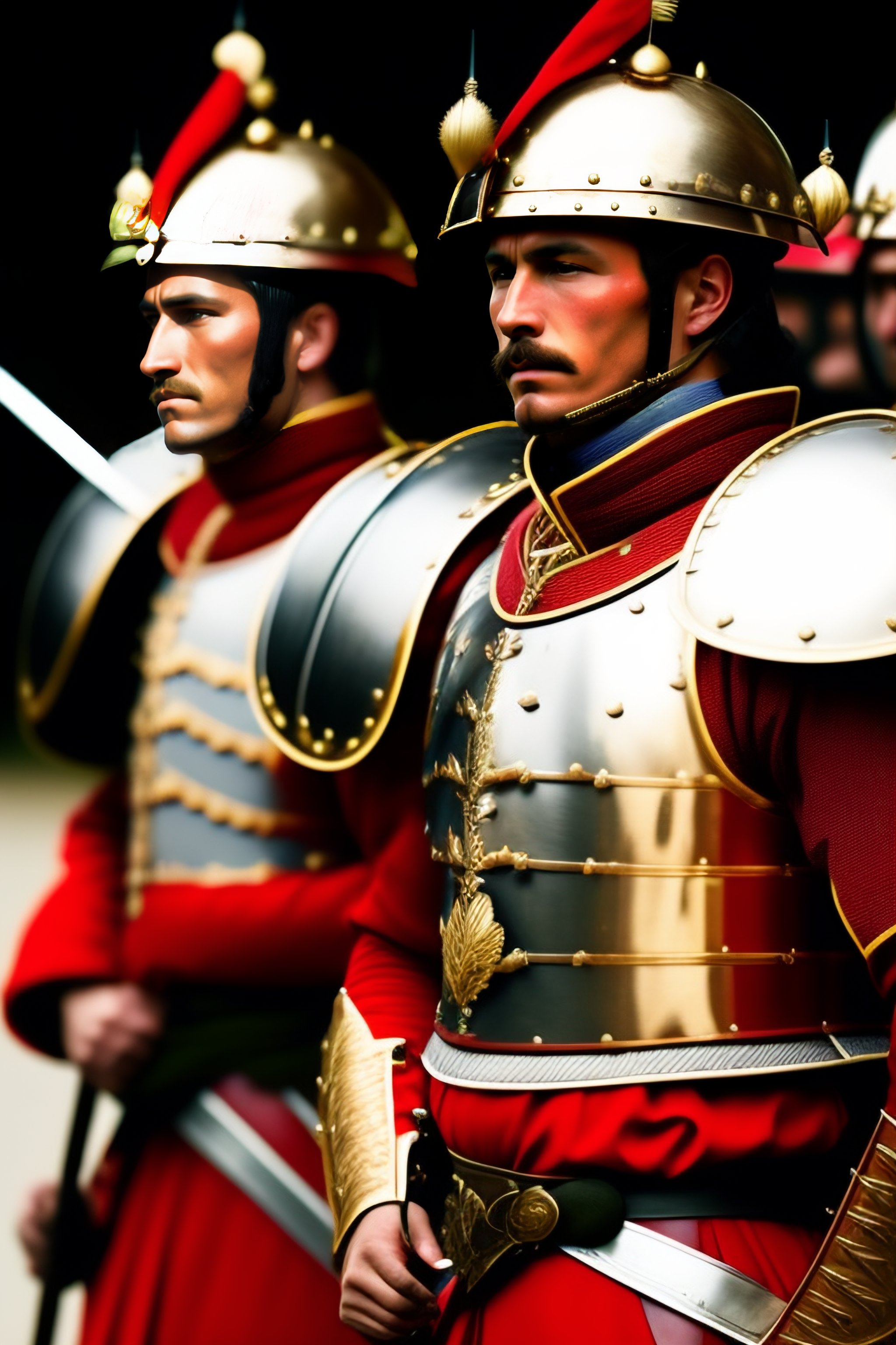Lexica - A group of 16th century pikemen, cuirass, helmet, long spear ...