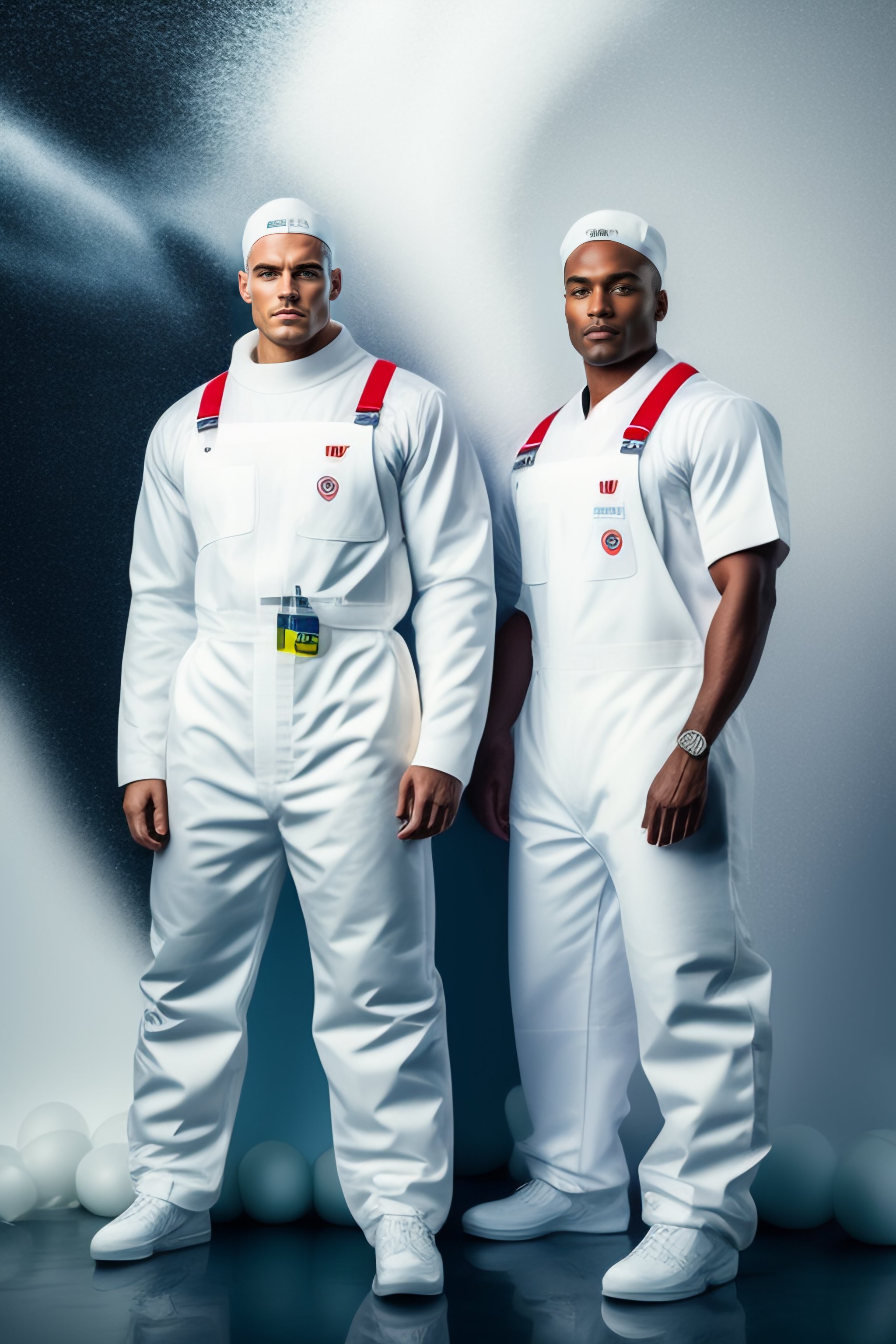 Lexica - Thousands of white people wearing white maintenance uniform ...