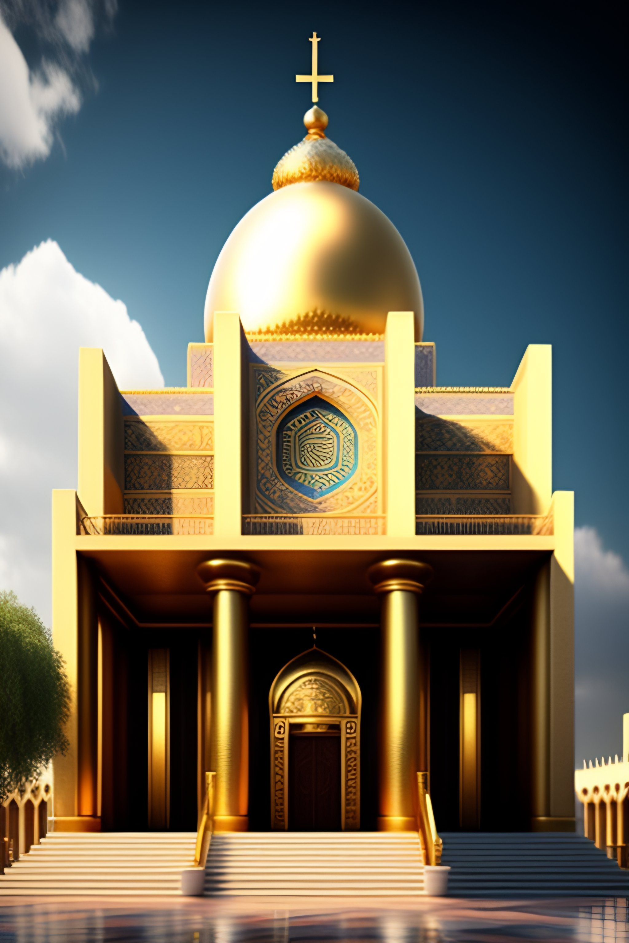 Lexica - Jewish temple in the old cities of israel, realistic