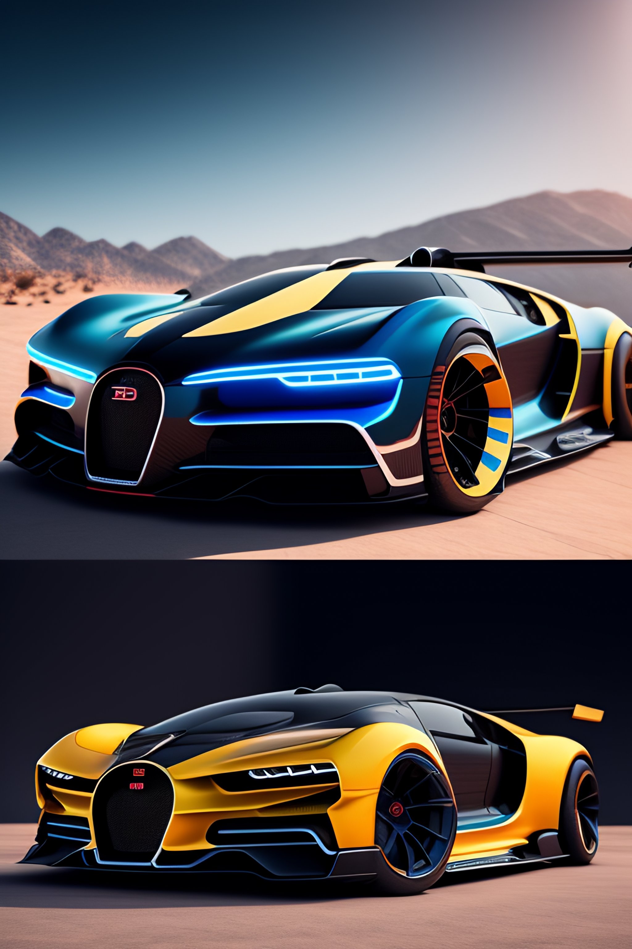 Lexica - A mix between a Bugatti Chiron and a DMC delorean, HDR, 4k ...