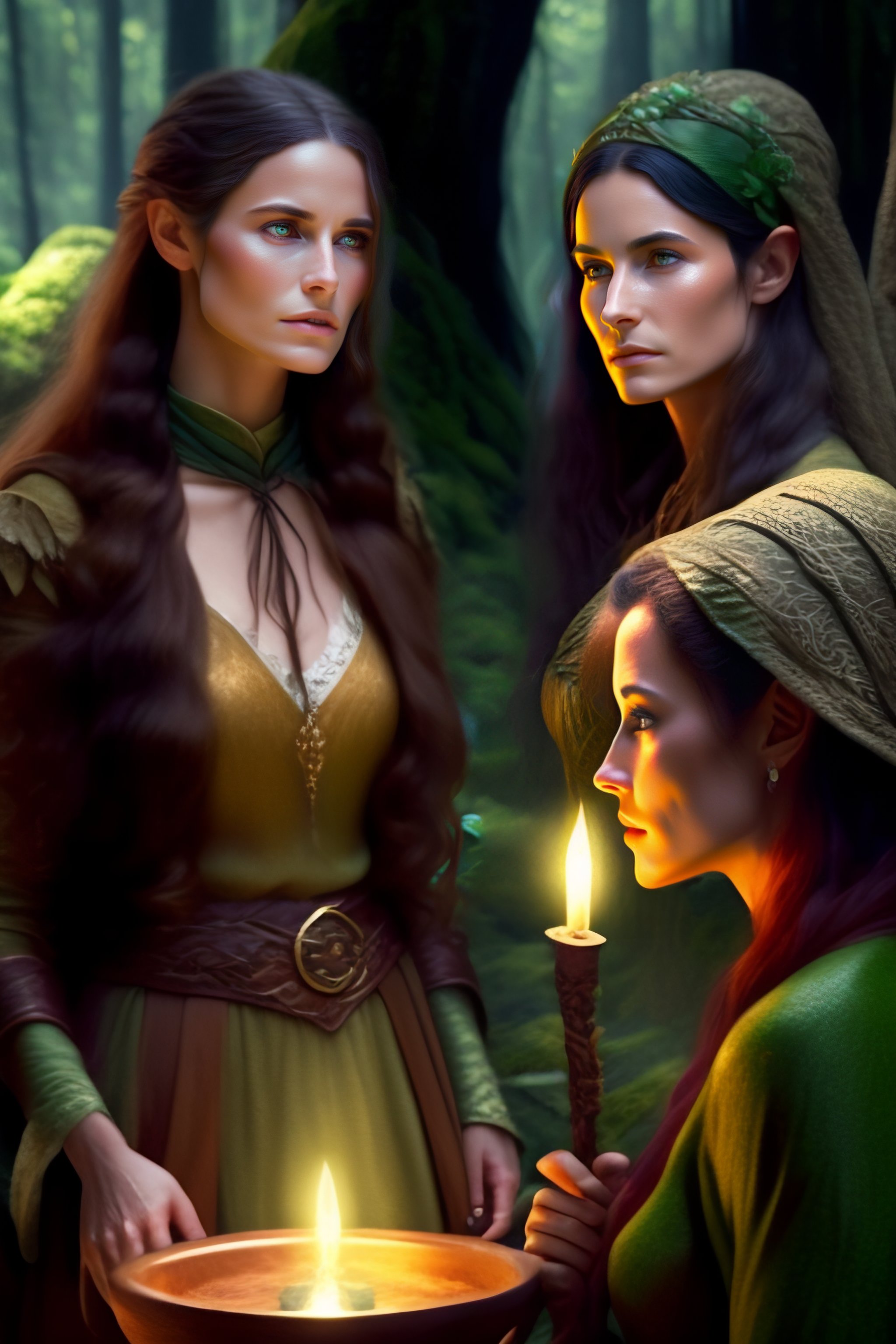 Lexica - In a dense, magical forest, a group of women elves live and ...