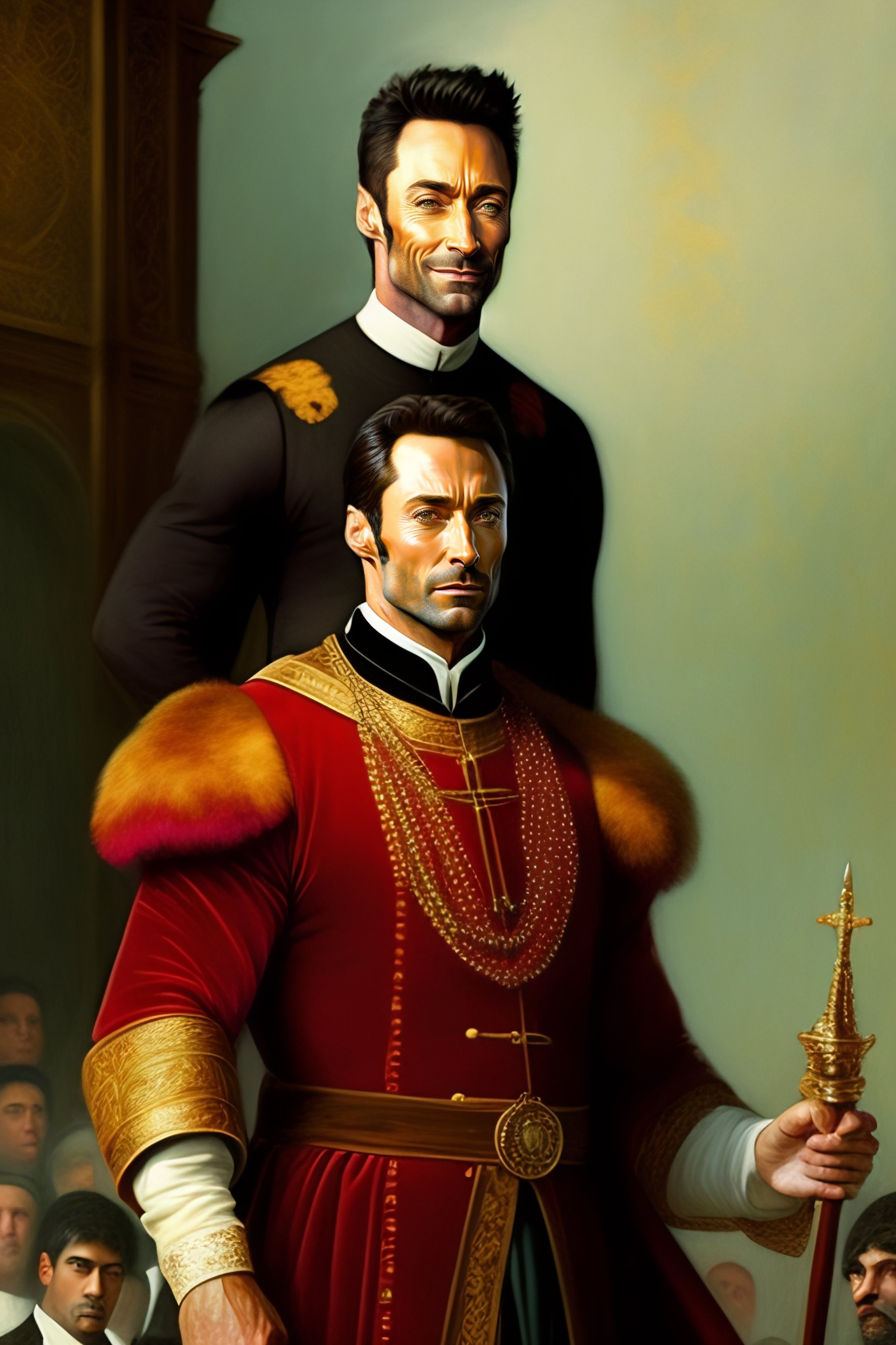 Lexica - A highly detailed drawingr of hugh jackman as a master of ...