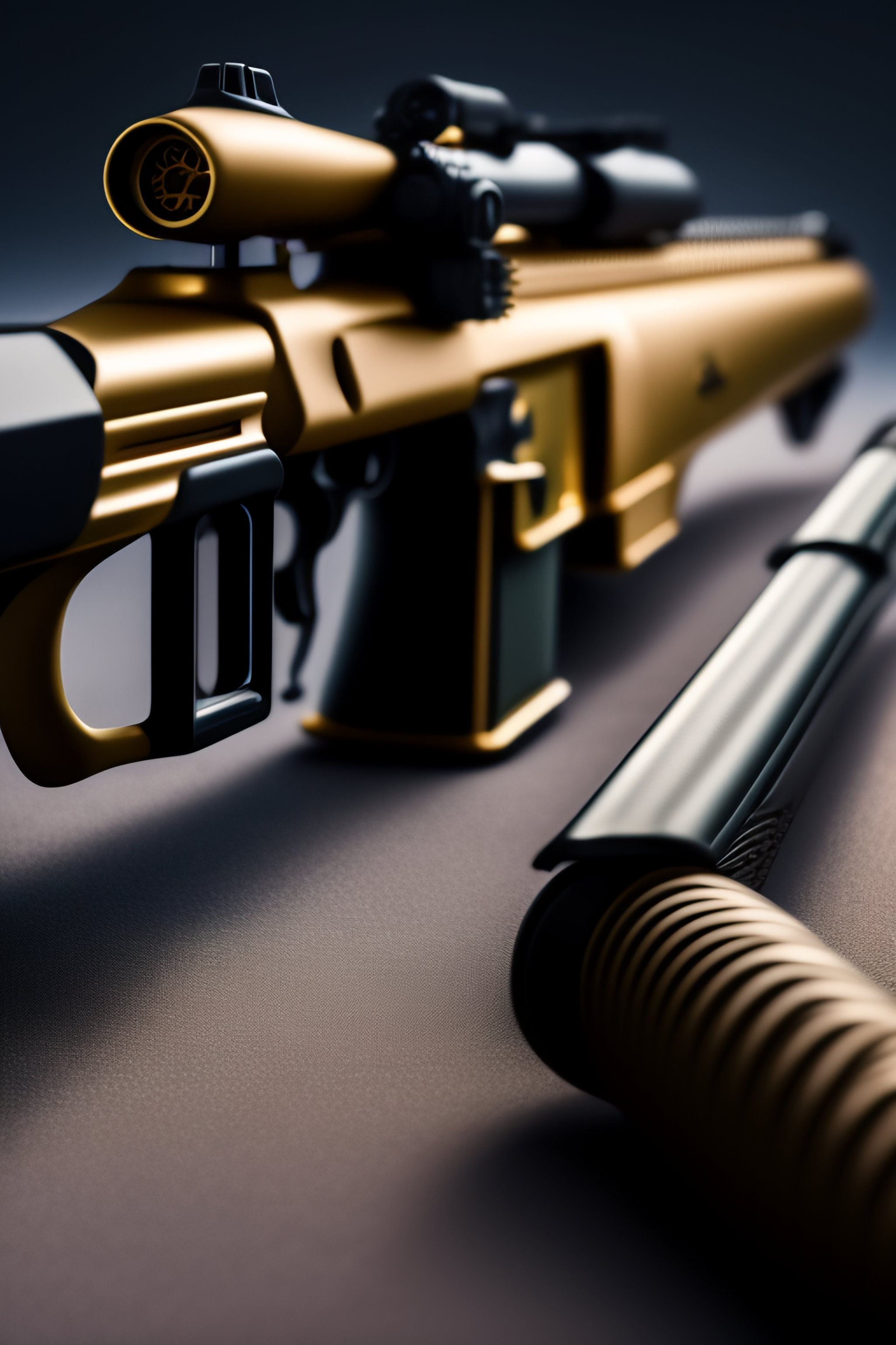 Lexica - Full frame image of 50-caliber gun