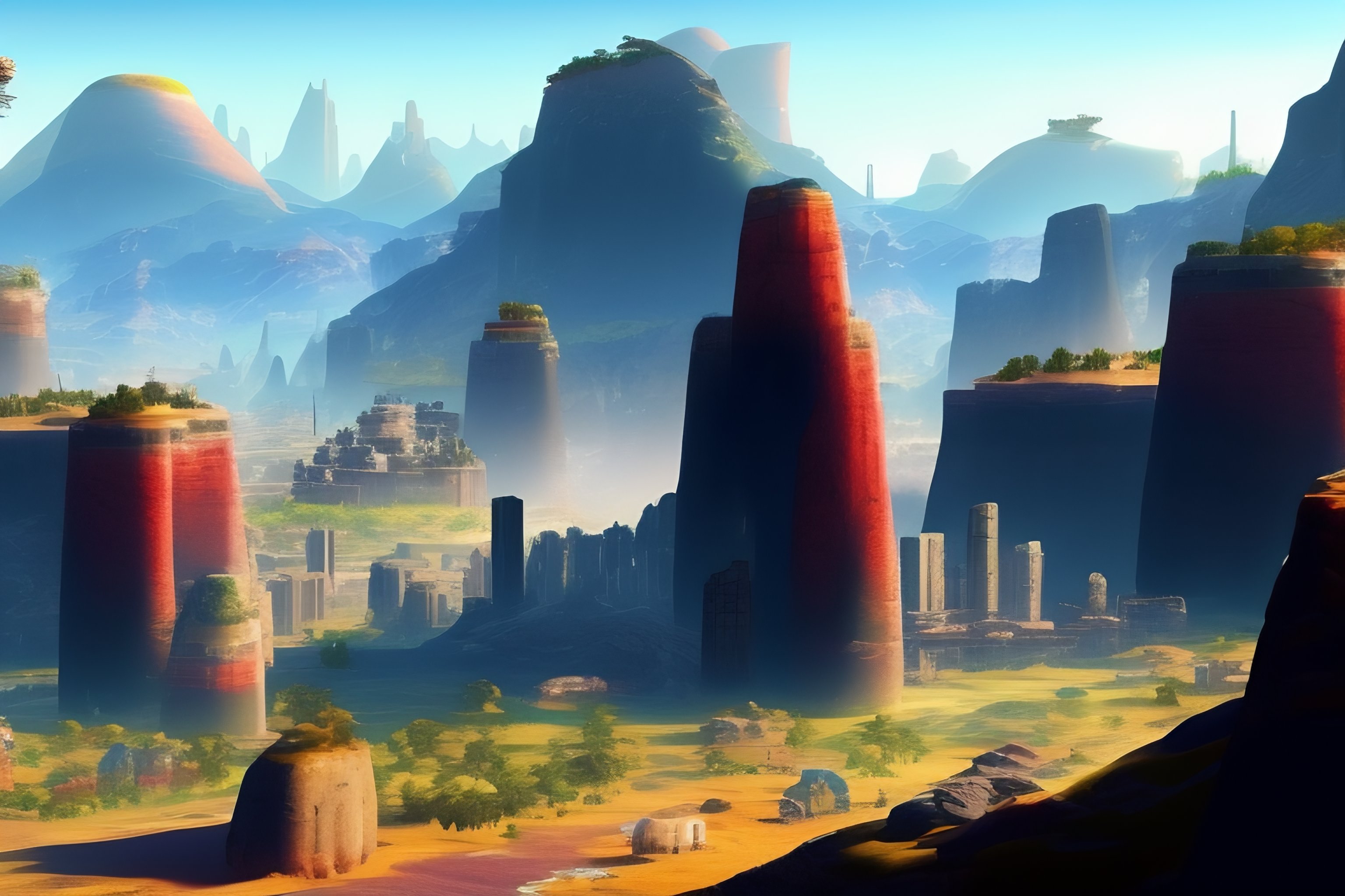 Lexica - Rock based, livable city with people, ancient architecture ...