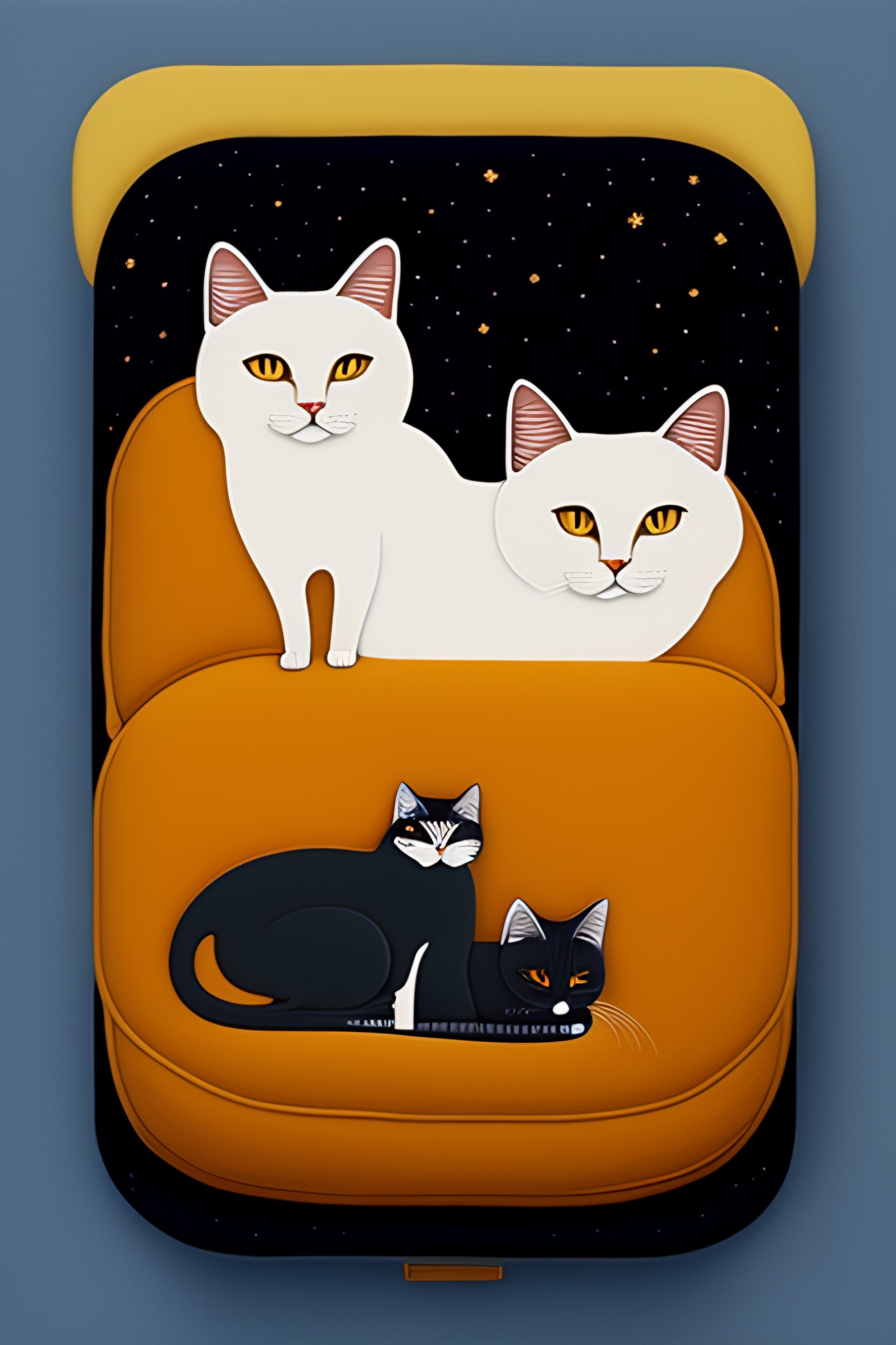 Lexica - 2 cats cuddling by Jon Klassen and Fred tomaselli