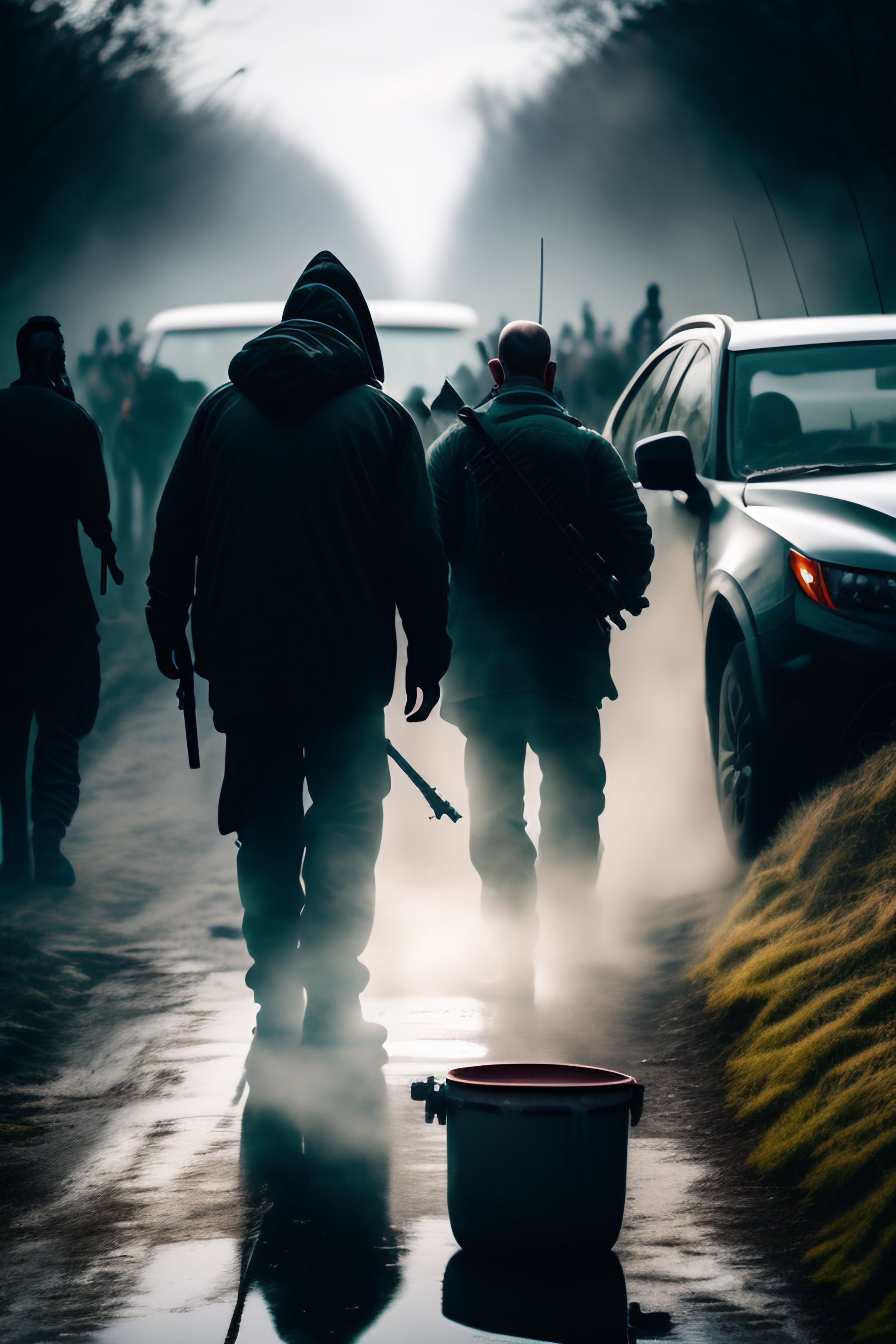 Lexica - Documentary photography of zombie apocalypse