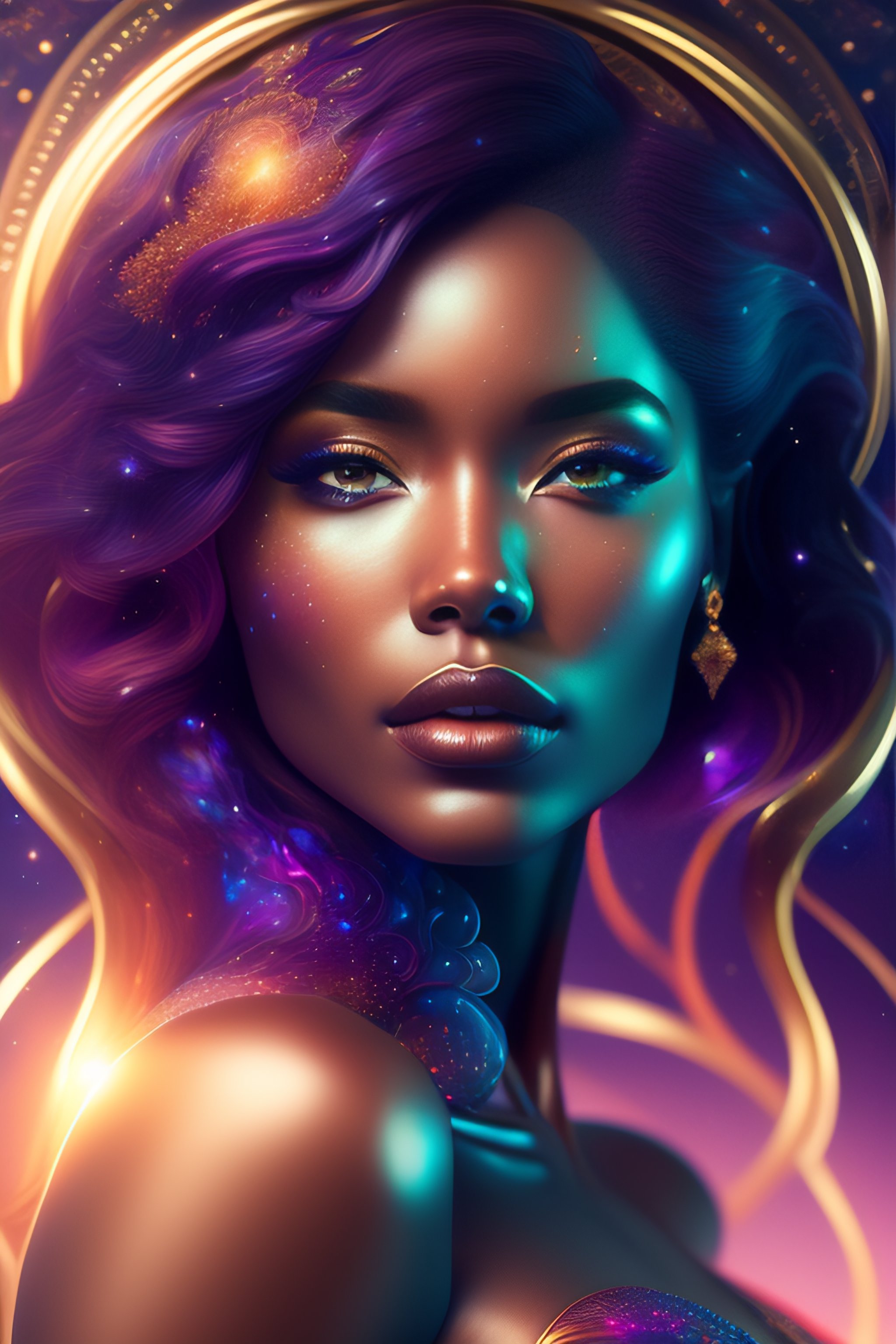 Lexica - Full body Portrait of a nebula goddess by Artgerm, Ferdinand Knab, Rutkowski, vivid ...