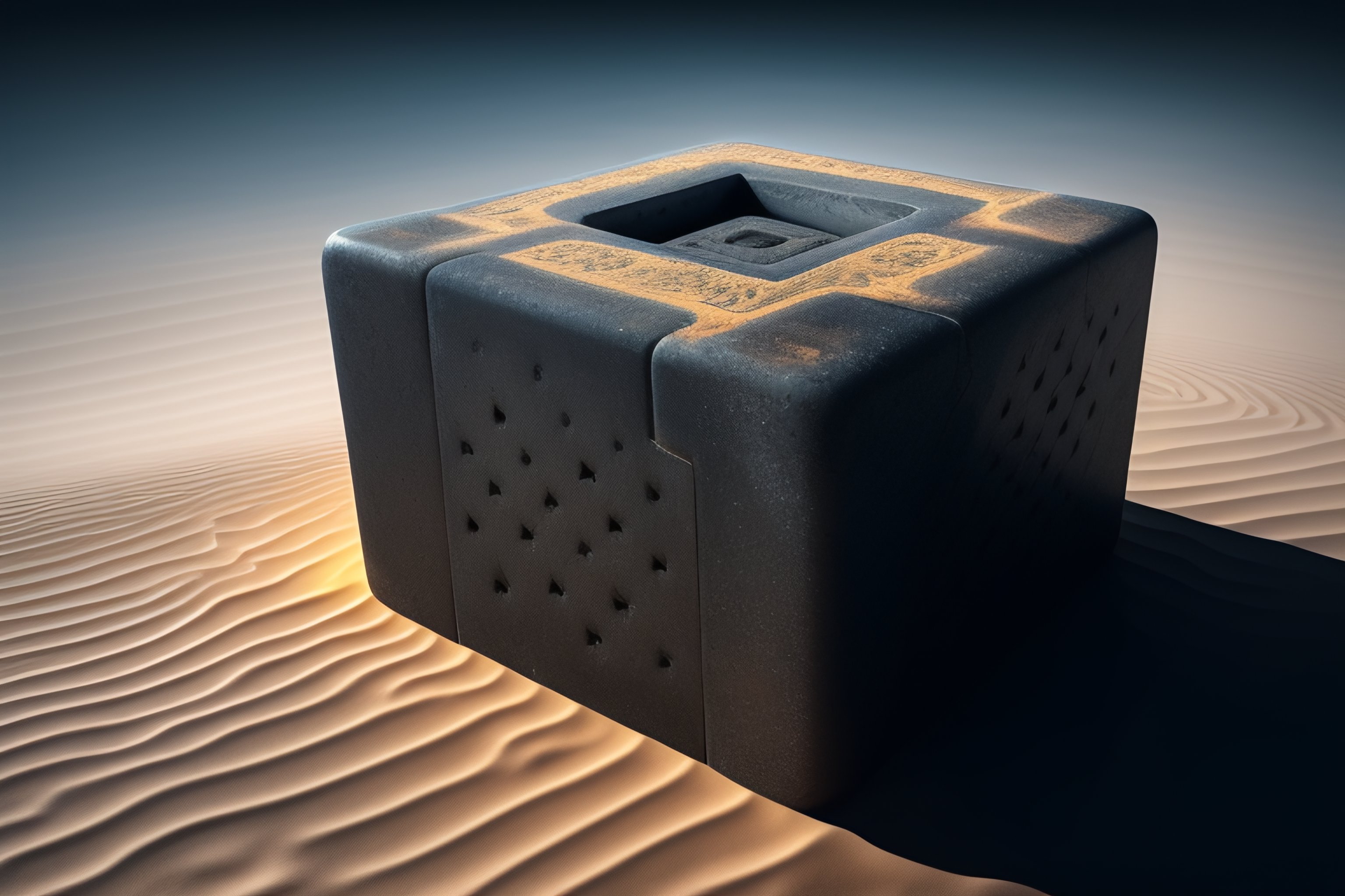 Lexica - Photograph of ancient cube with strange markings etched onto ...