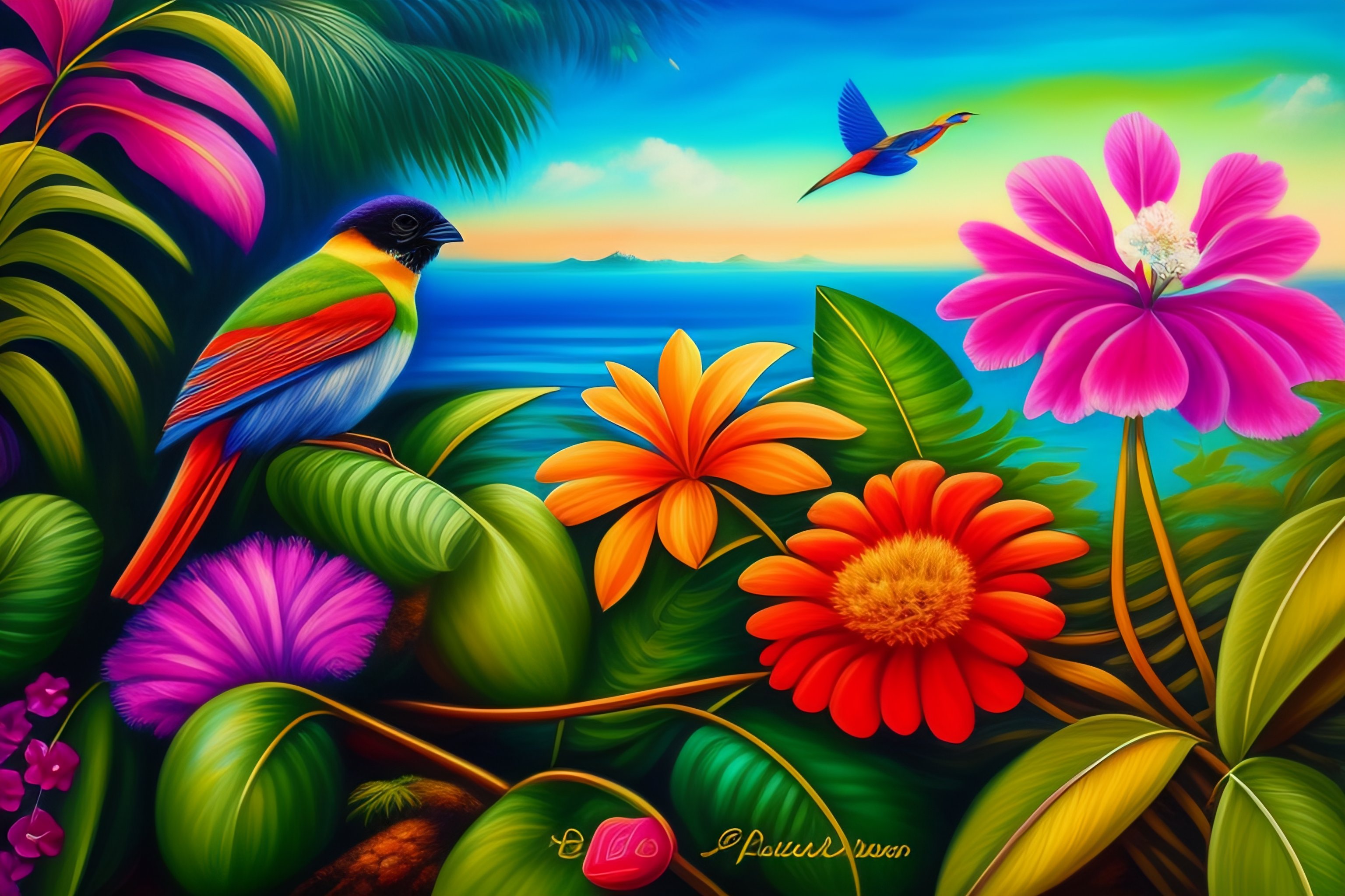 Lexica - Painting of the flora and fauna of Panama, such as tropical ...