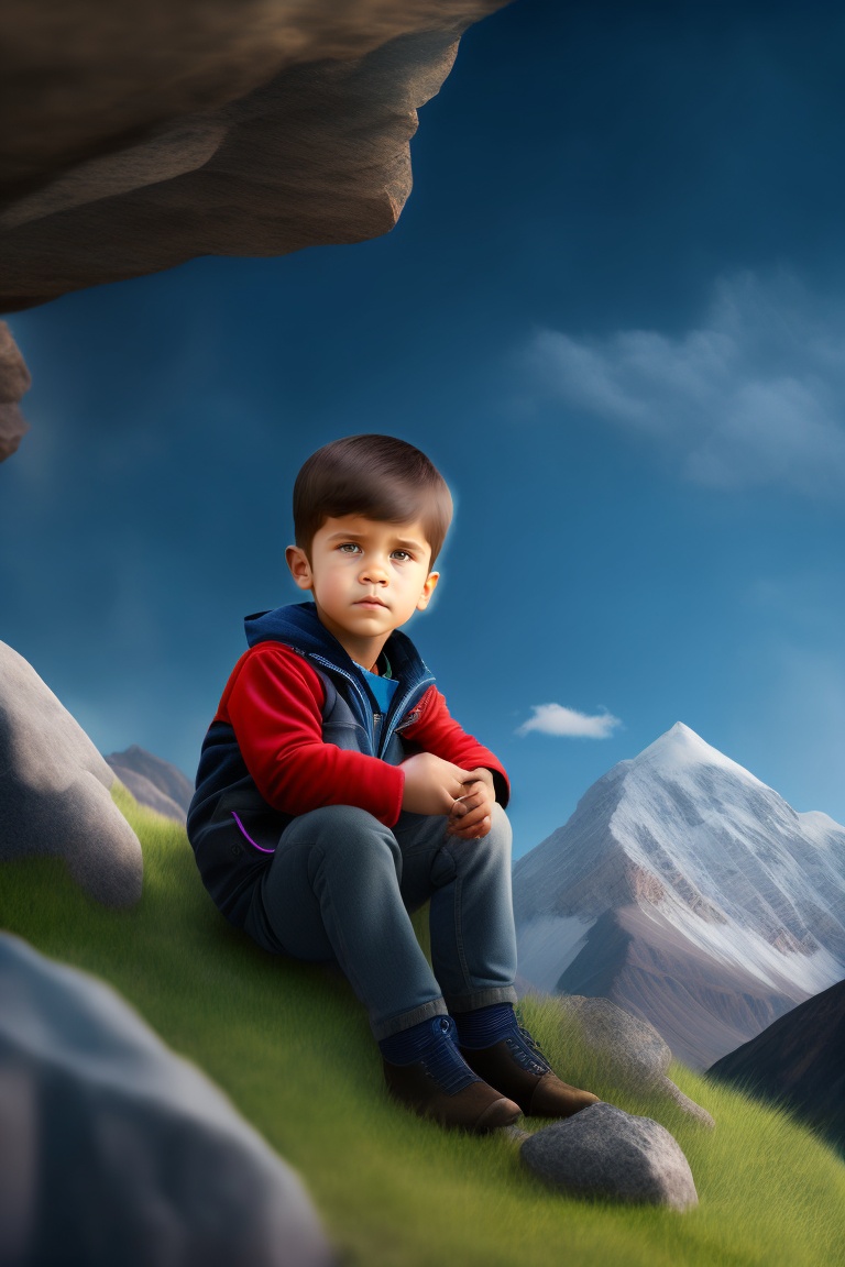 Lexica - A real image of a poor and humble boy, with a sad look ...