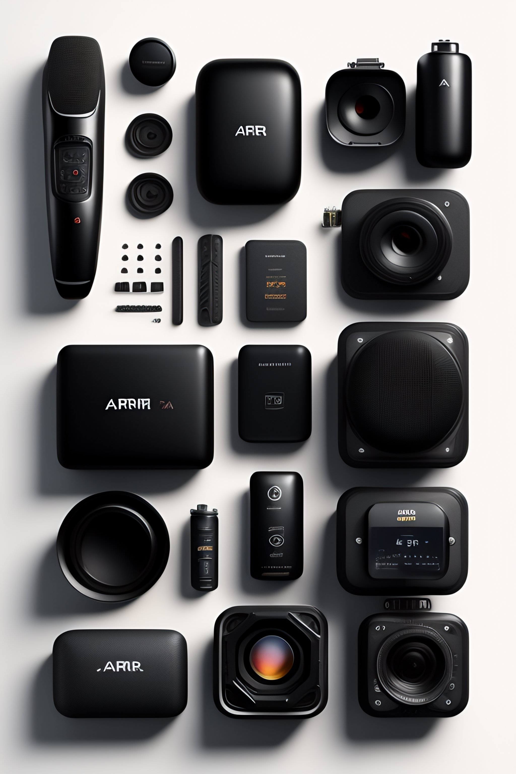 Lexica - "ARRI Alexa Mini", knolling, flat lay, deconstruction, highly ...