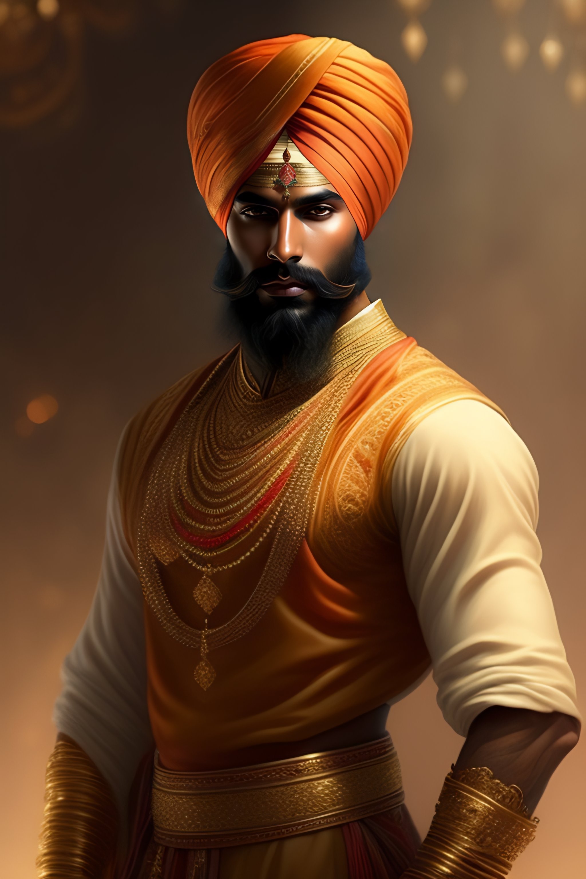 Lexica - Portrait of a beautiful sikh male supermodels wearing ...