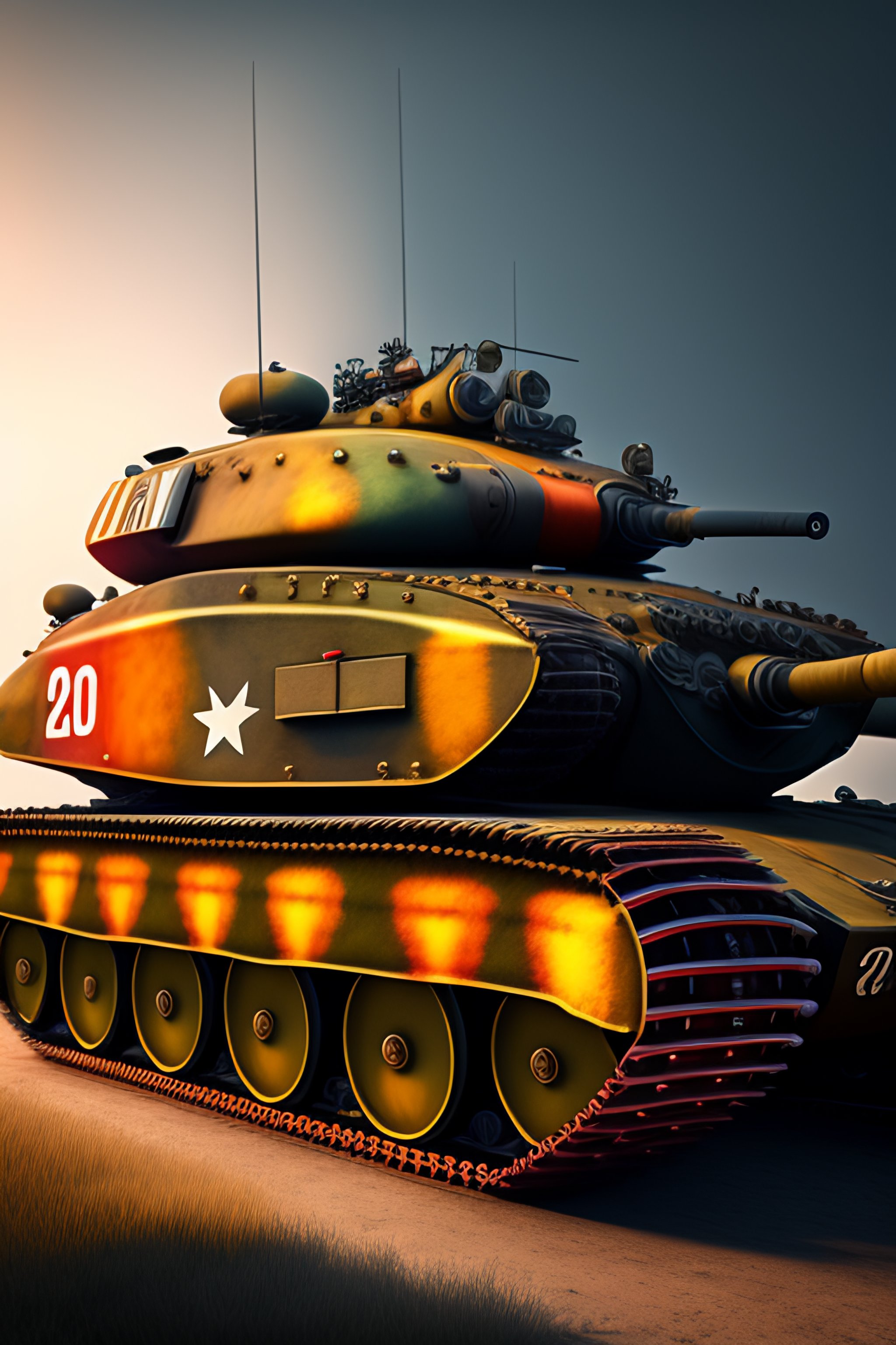 Lexica - T34 tank, illustration, 4k, high quality,sharp focus,art station