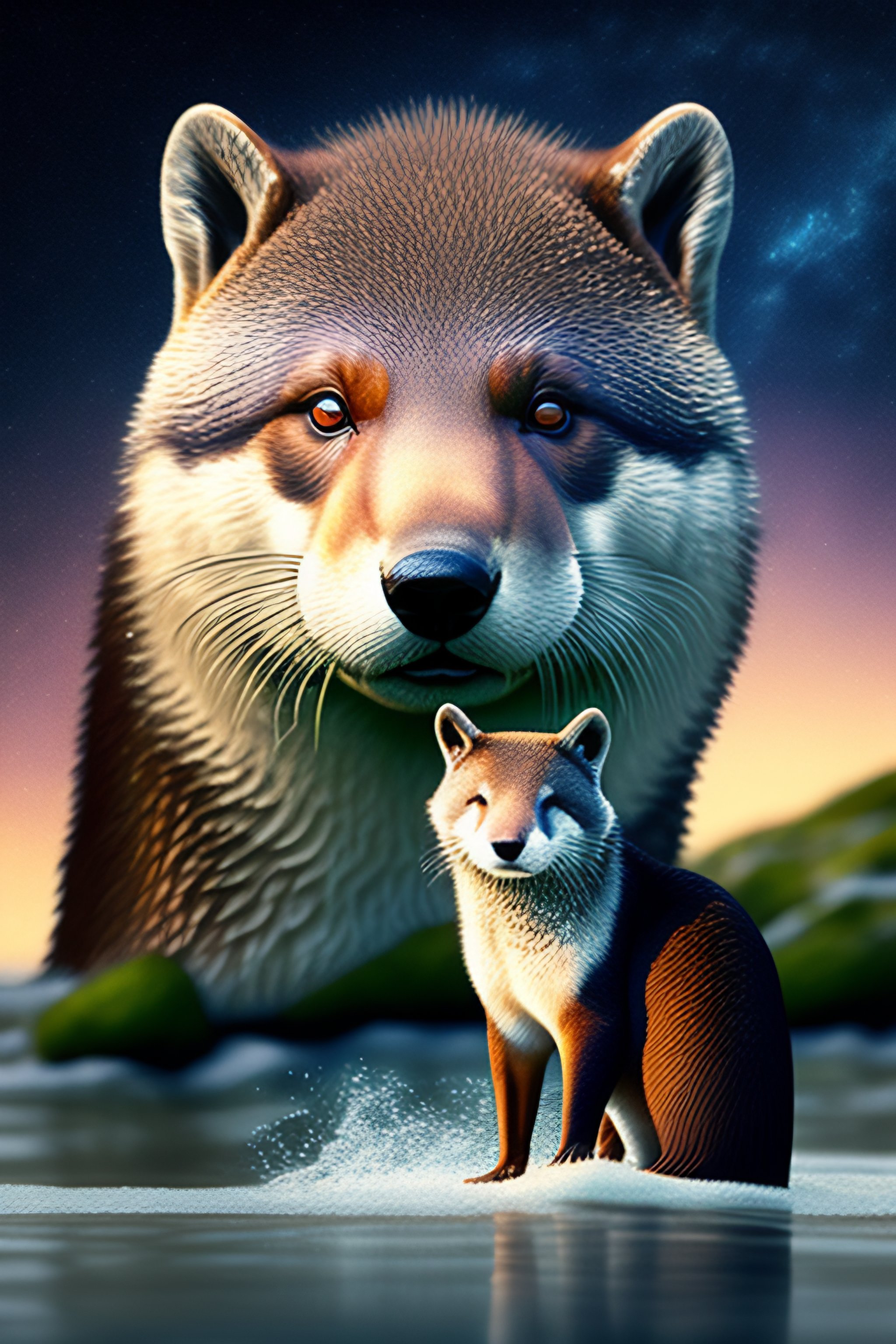 Lexica - An otter and a wolf