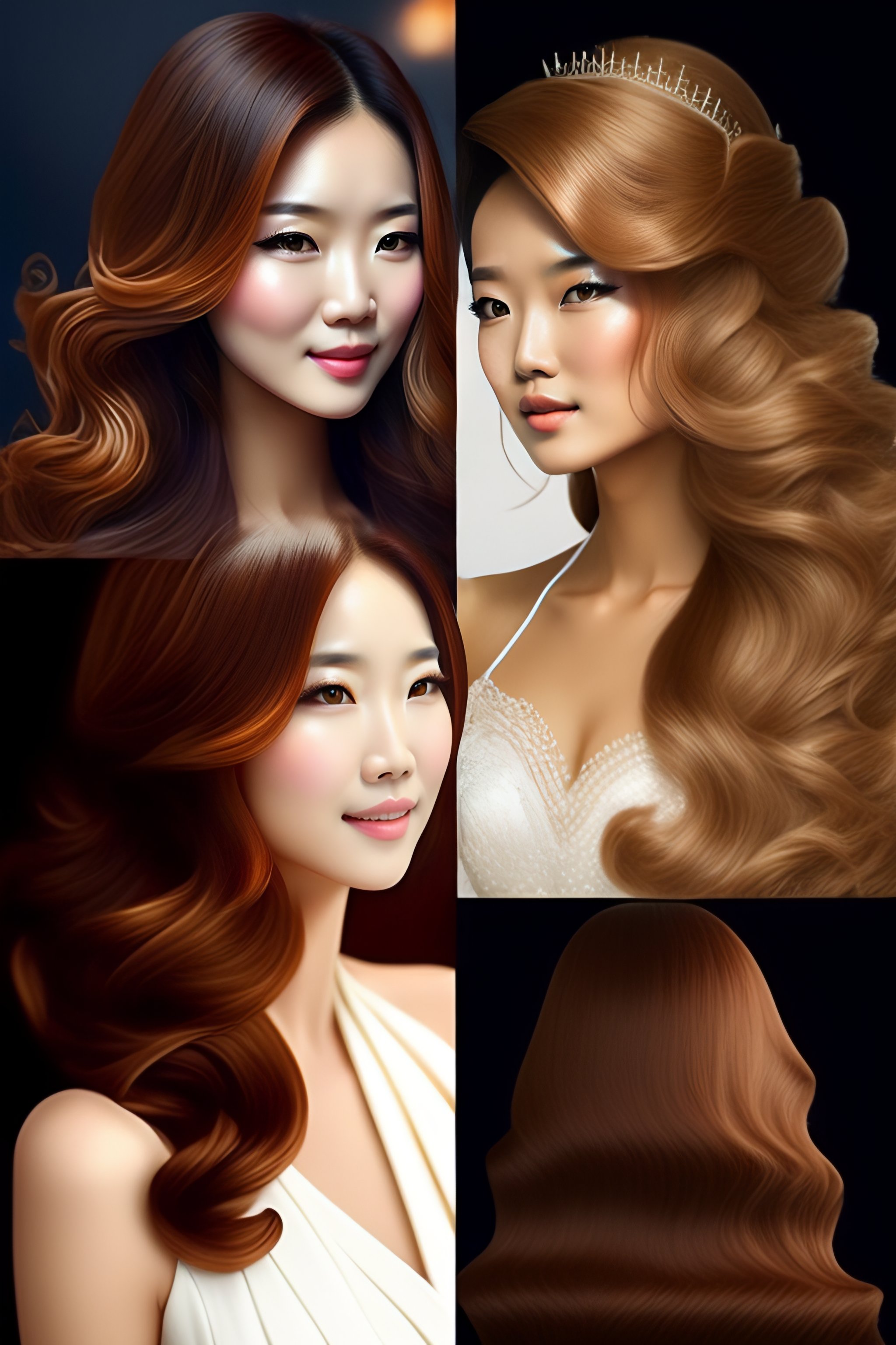 Lexica - Beautiful filligram princess, long brown wavy hair, Zabist ...