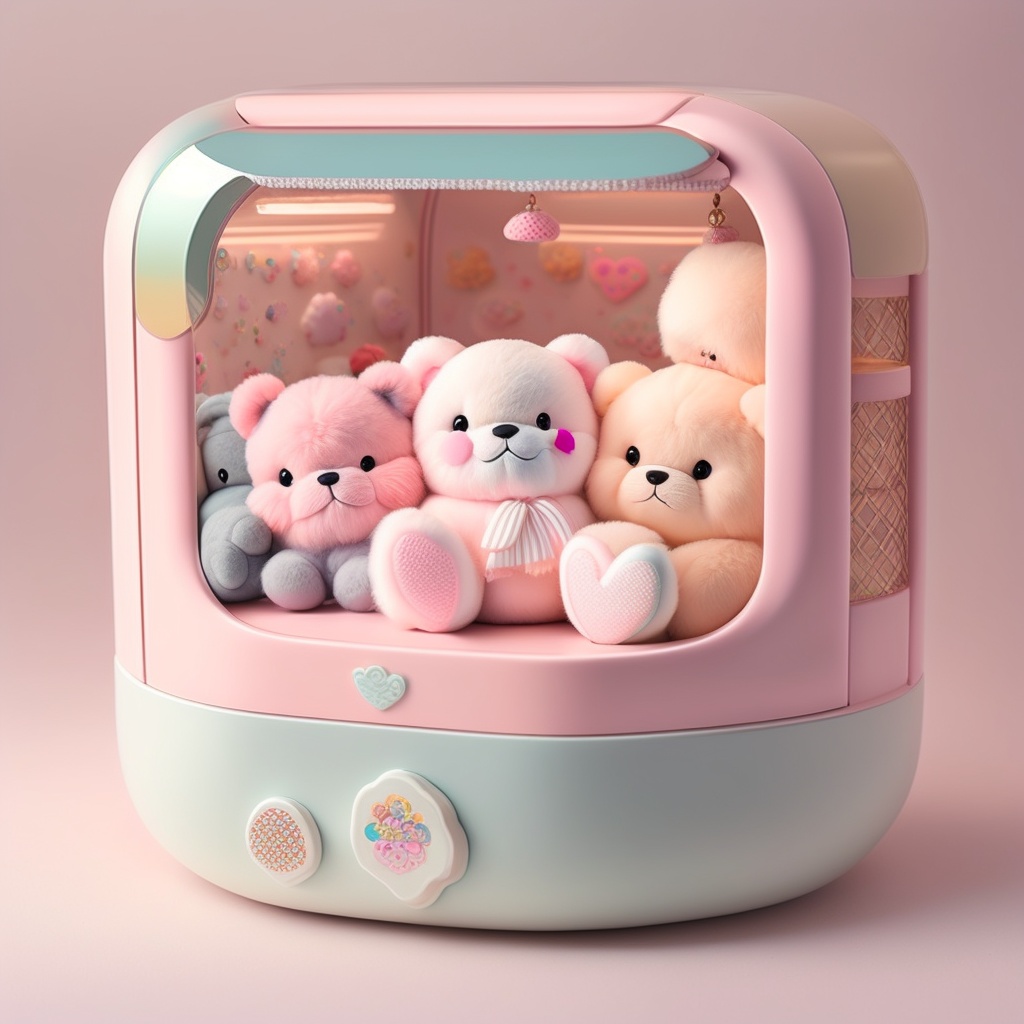 Lexica - Picture a kawaii claw machine, teeming with irresistibly cute ...