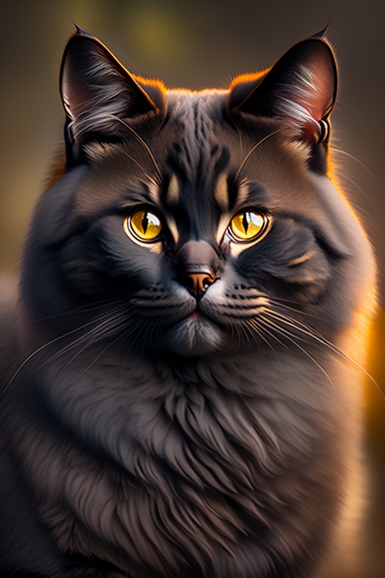 Lexica - A poster style stunningly beatifully black main kune cat ...
