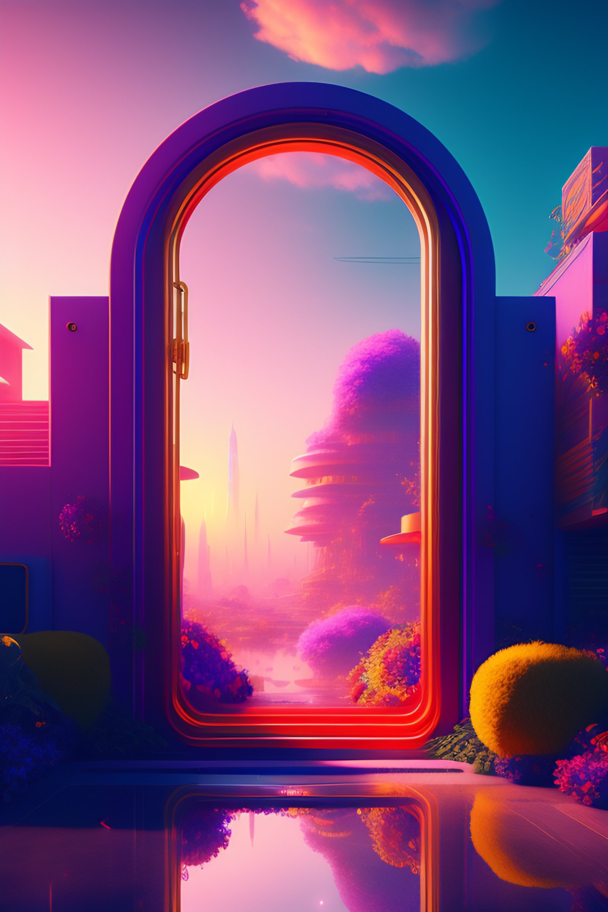 Lexica - An 8k resolution matte painting of a ghetto in futuristic ...