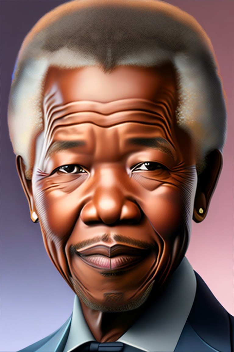 Lexica - Nelson Mandela Generate a realistic, front-facing image Nelson ...
