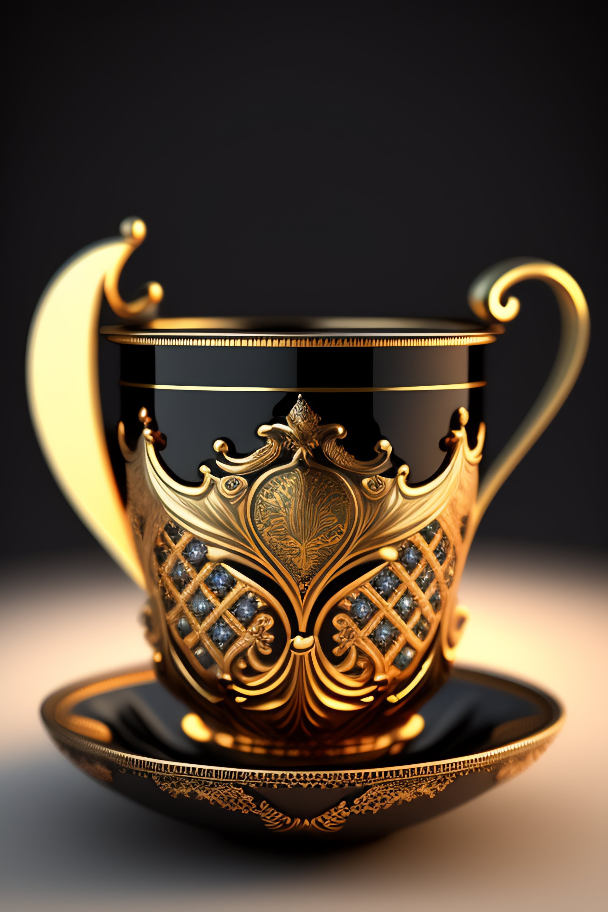 Lexica - Very intrincade victorian coffe cup with dreams into, very ...