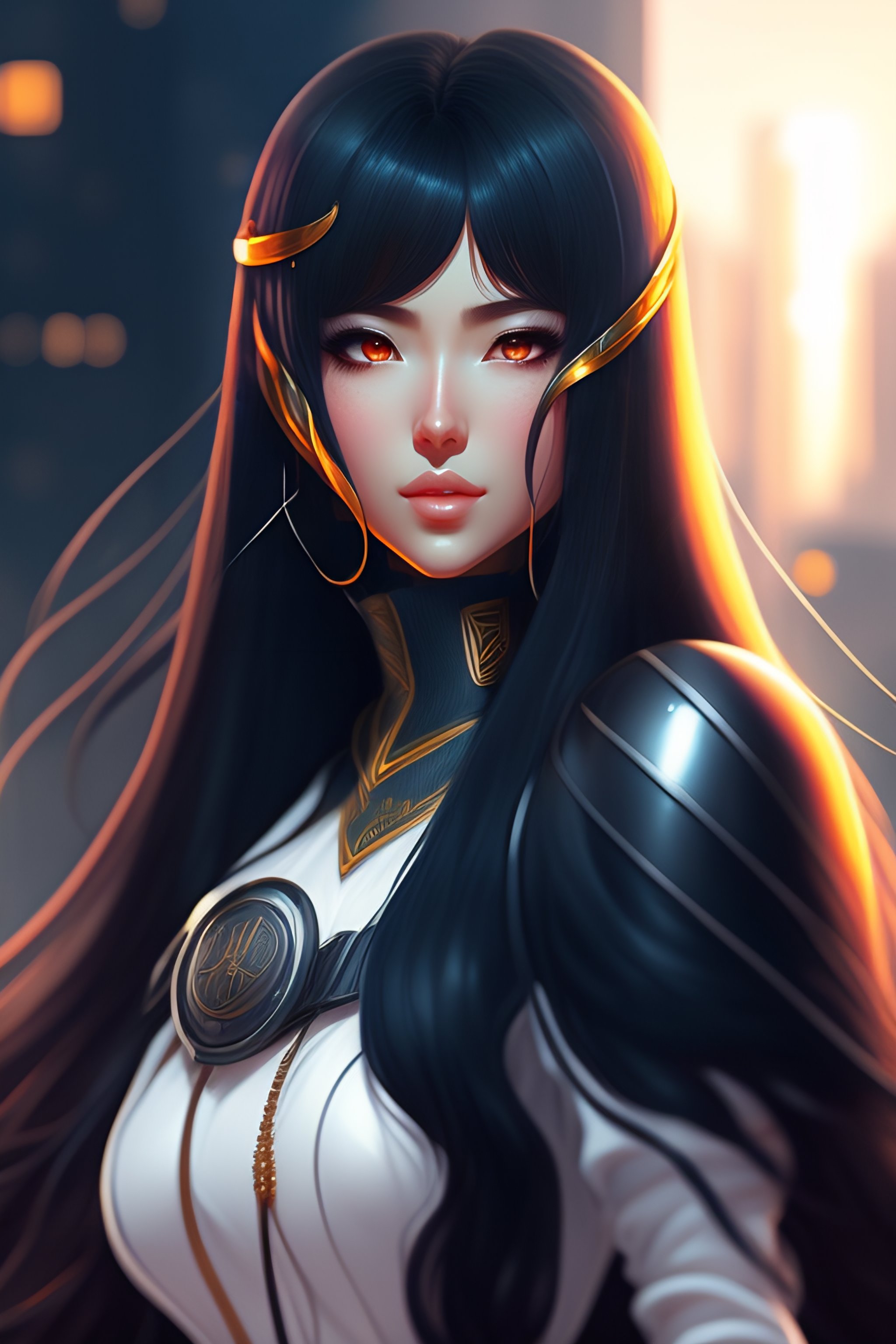 Anime Girl Ninja With Blue Hair