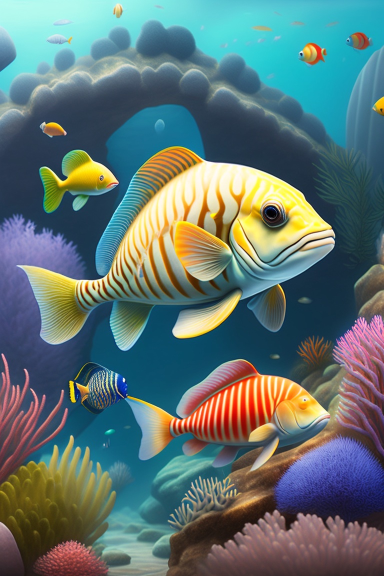 Lexica - Depict a vibrant underwater world of the Cambrian explosion ...