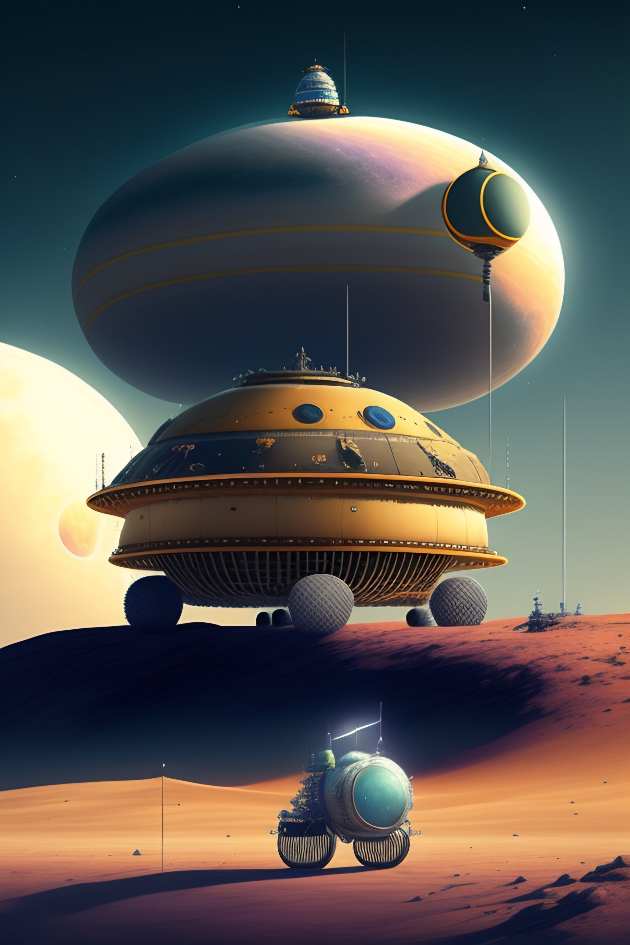 Lexica - A robot trying to land on the moon, art by Alexander Jansson ...