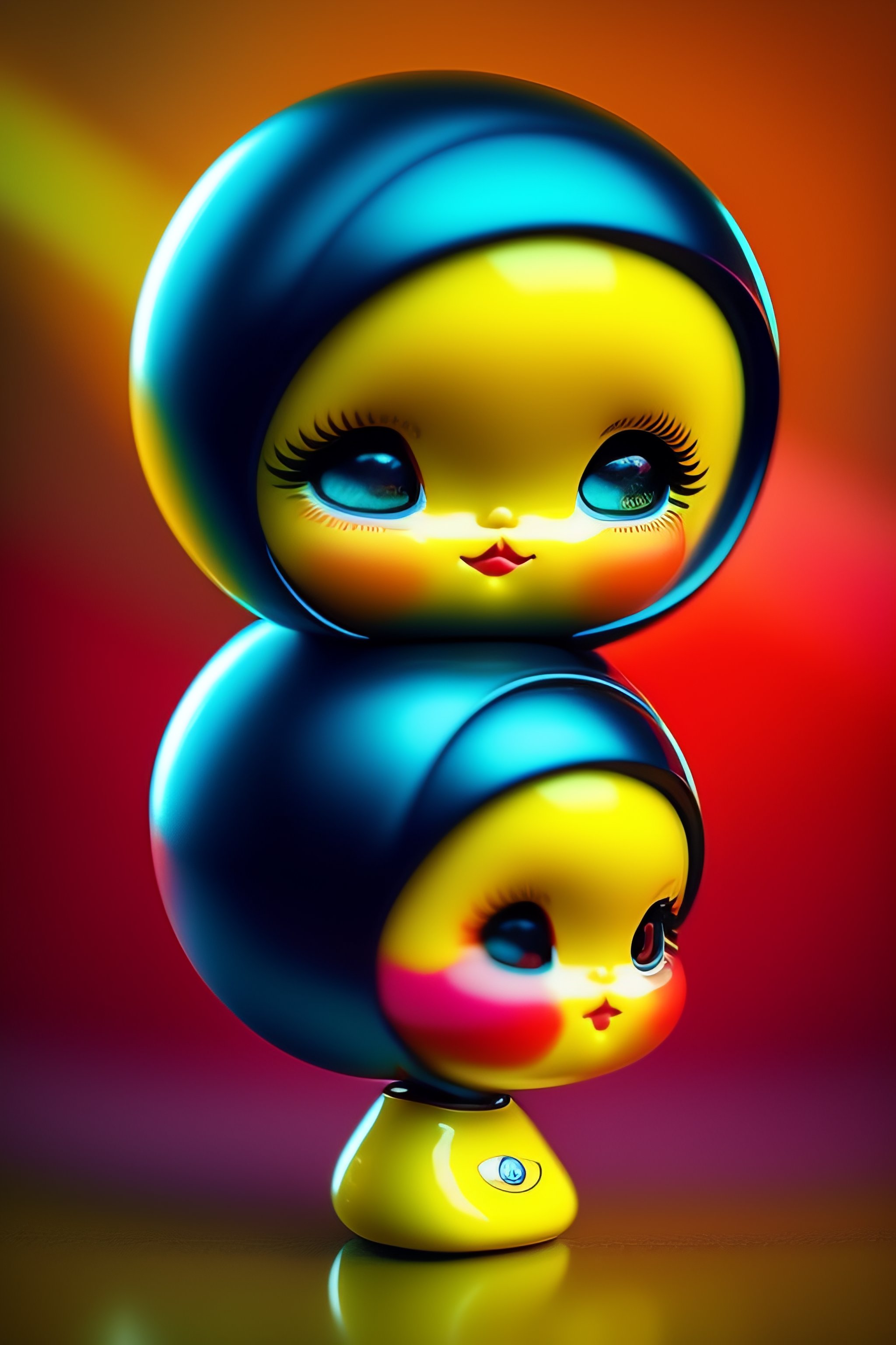 Lexica - Omi xiaolin , yellow , super cute , dreamlike , surrealism , had , colorfull , baby