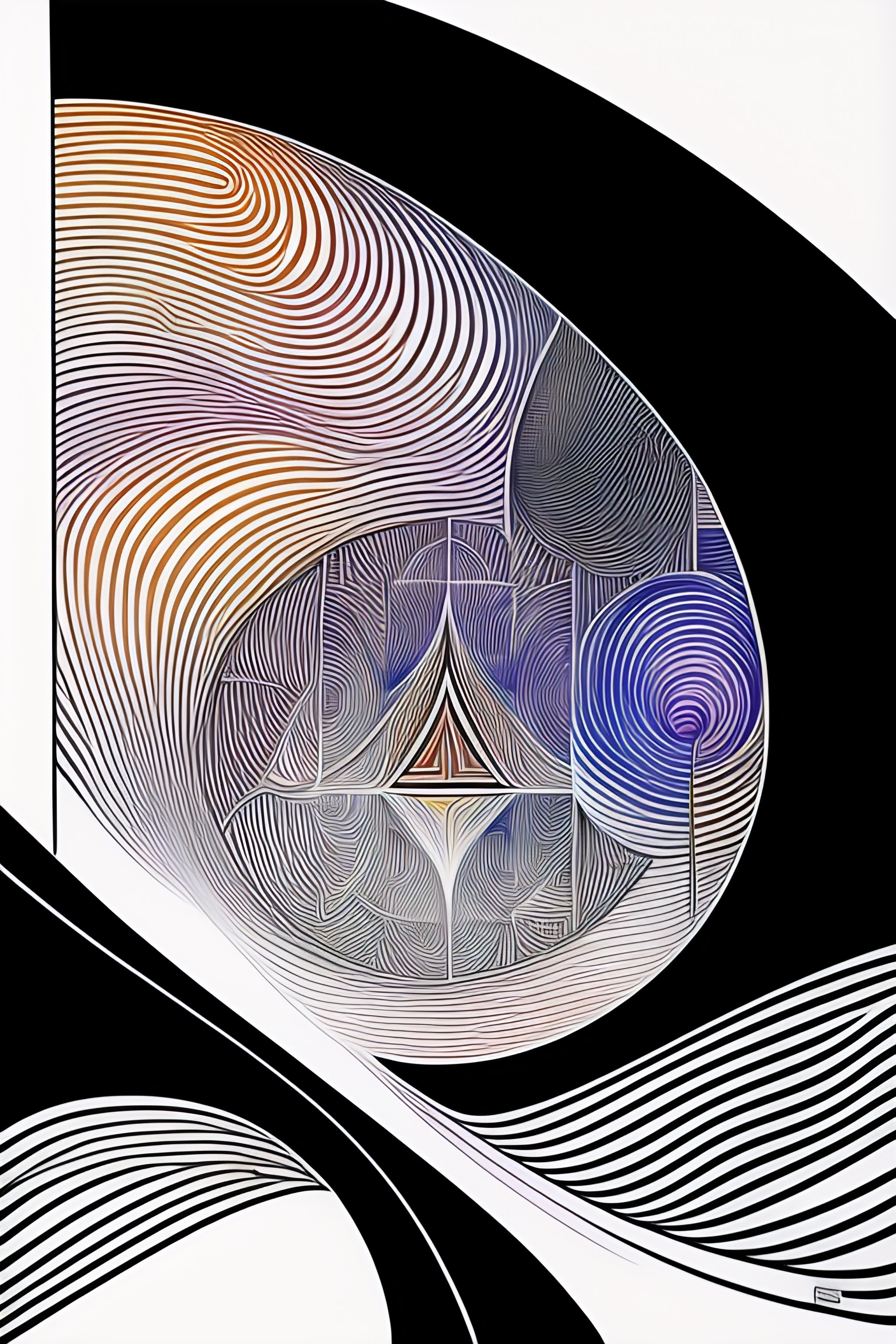 Lexica - Mystic humanism, abstract, line drawing