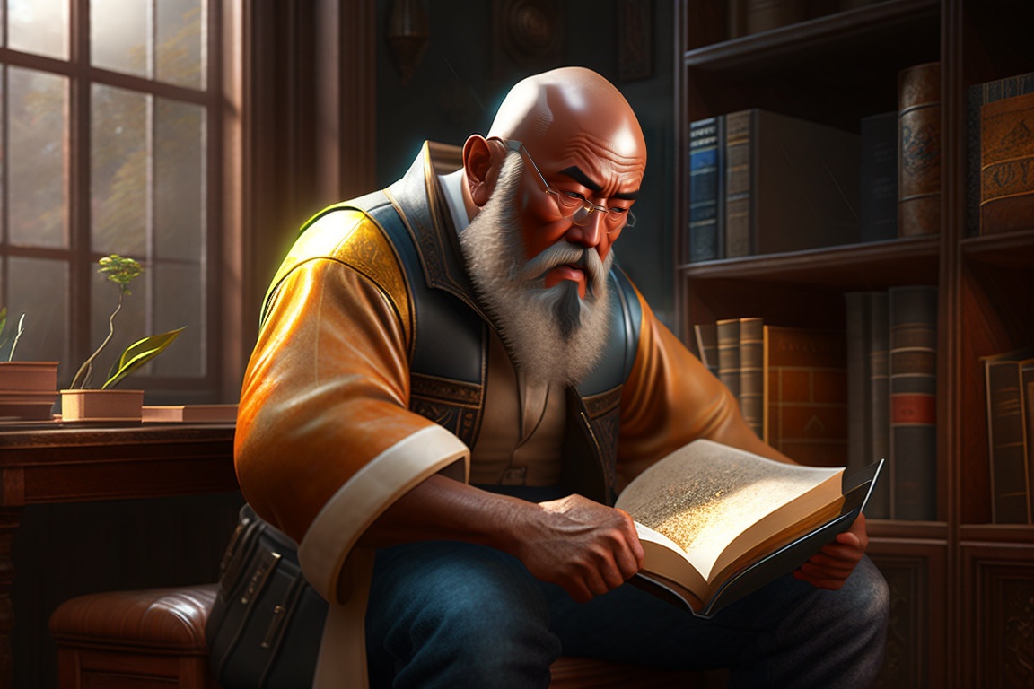 Lexica - Raw photo, master miyagi from karate kid shows a book in his ...