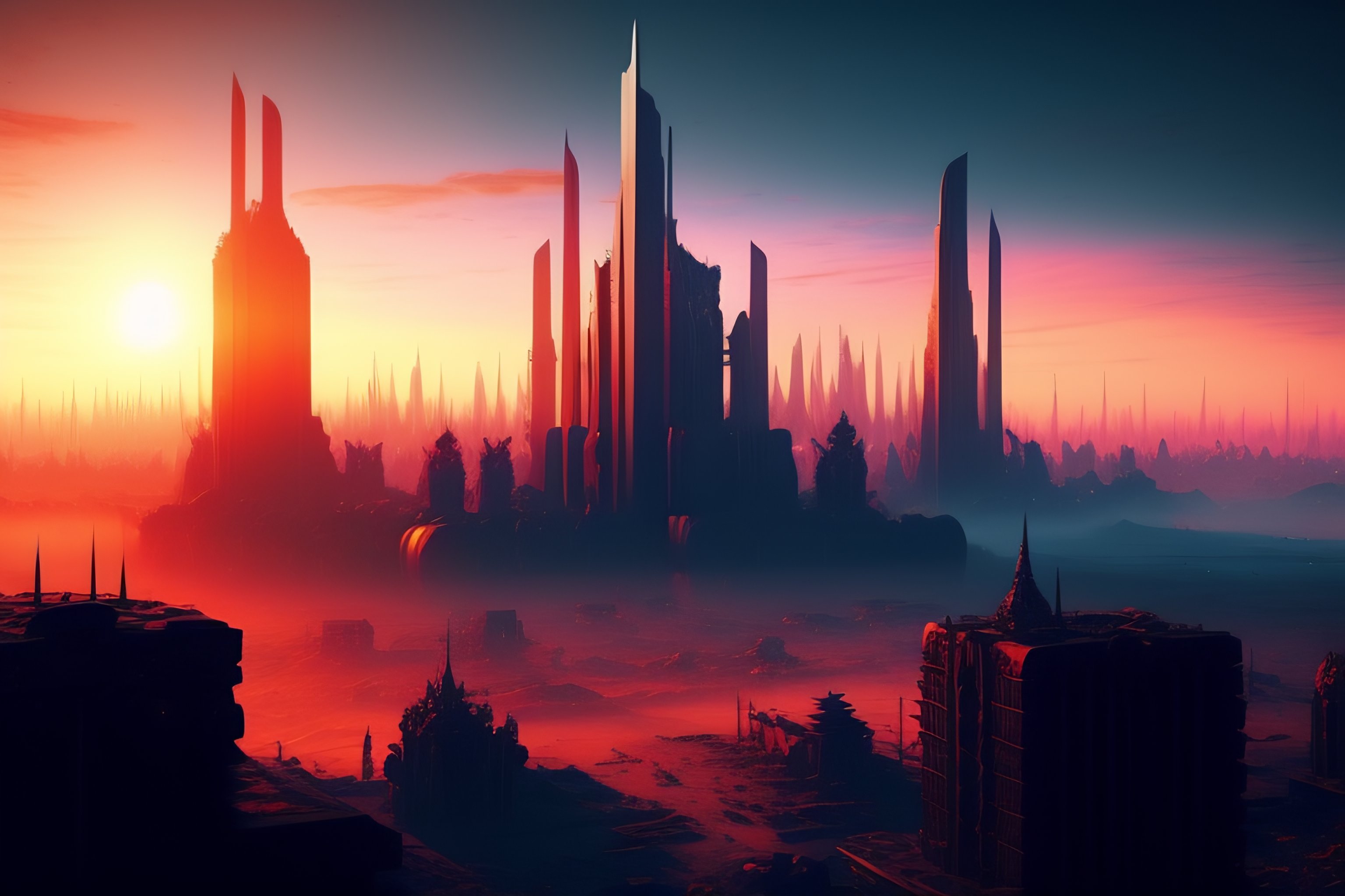 Lexica - Day of judgement, buildings destroyed, demons roaming ...