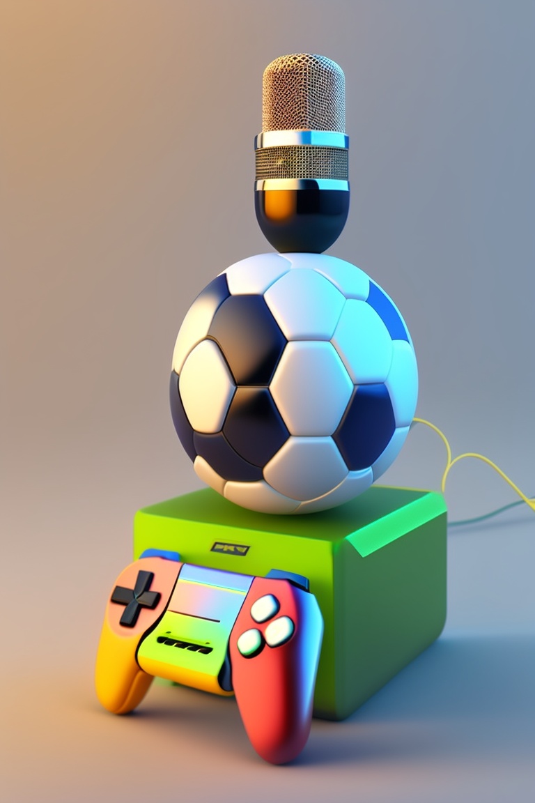 Lexica - An image of a soccer ball, a video game controller and a ...