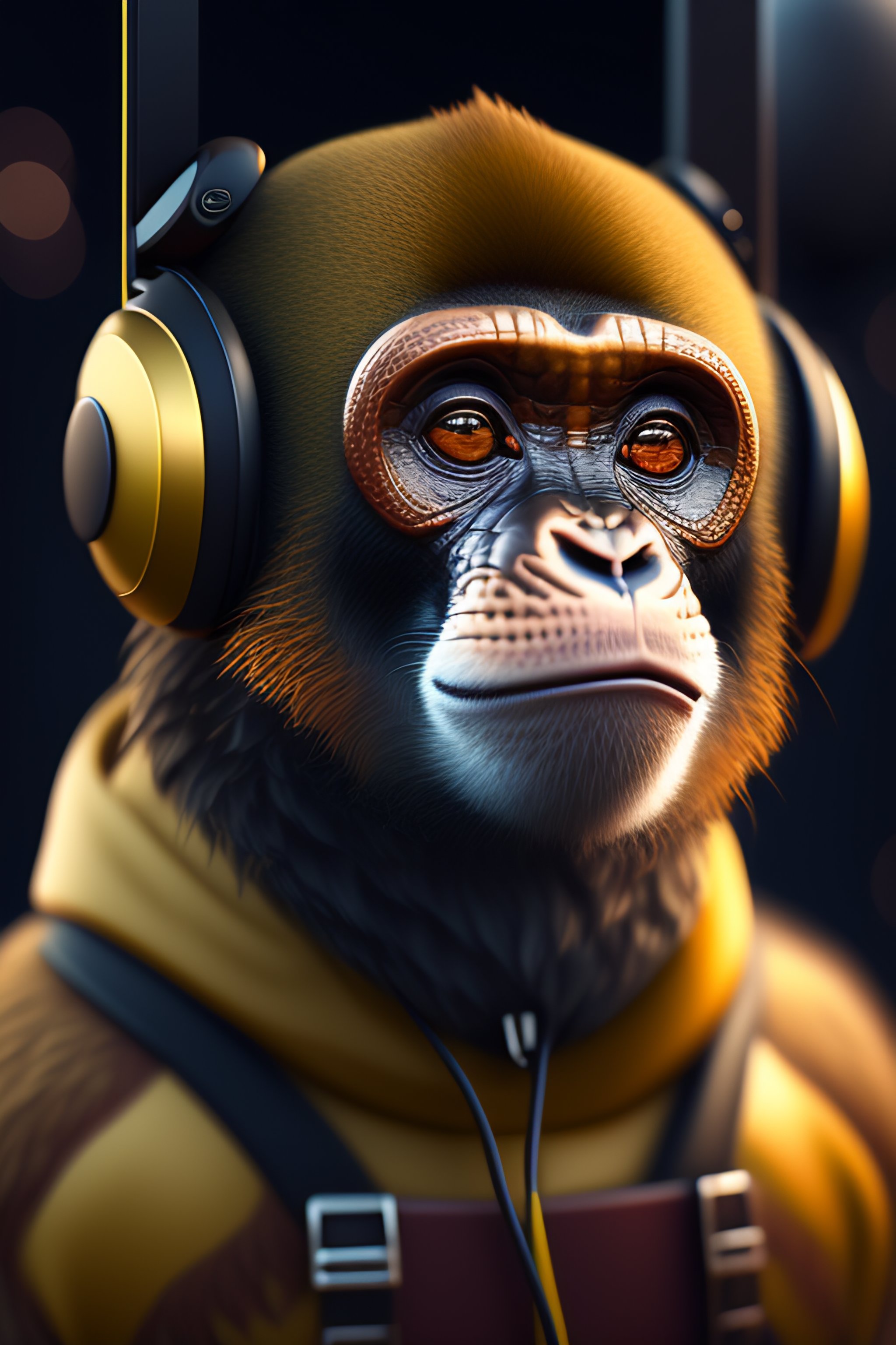 Lexica - Excellent painted monkey, high quality masterpiece painted ...