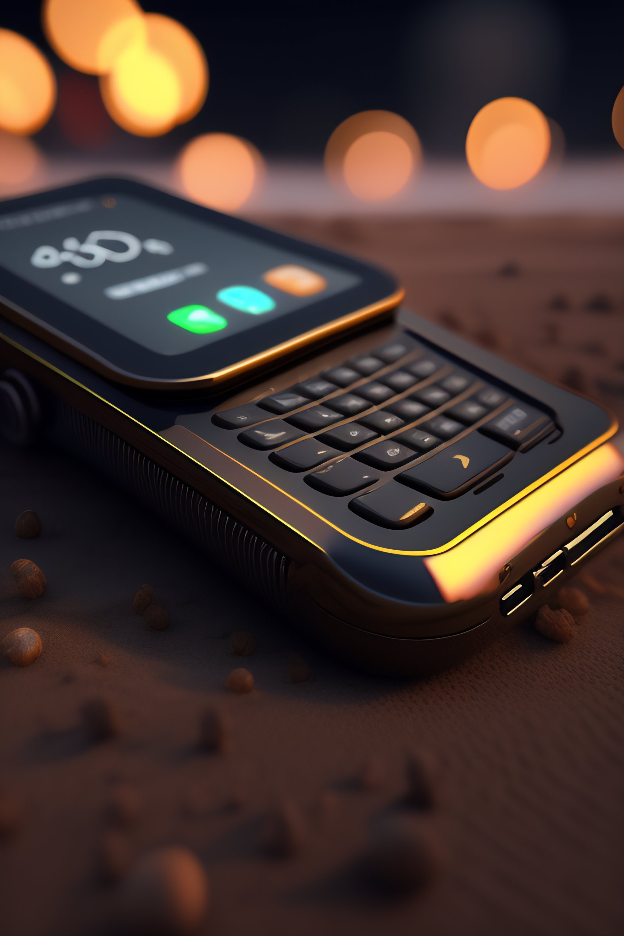Lexica - Armoured mobile phone, centred, night time, octane render ...