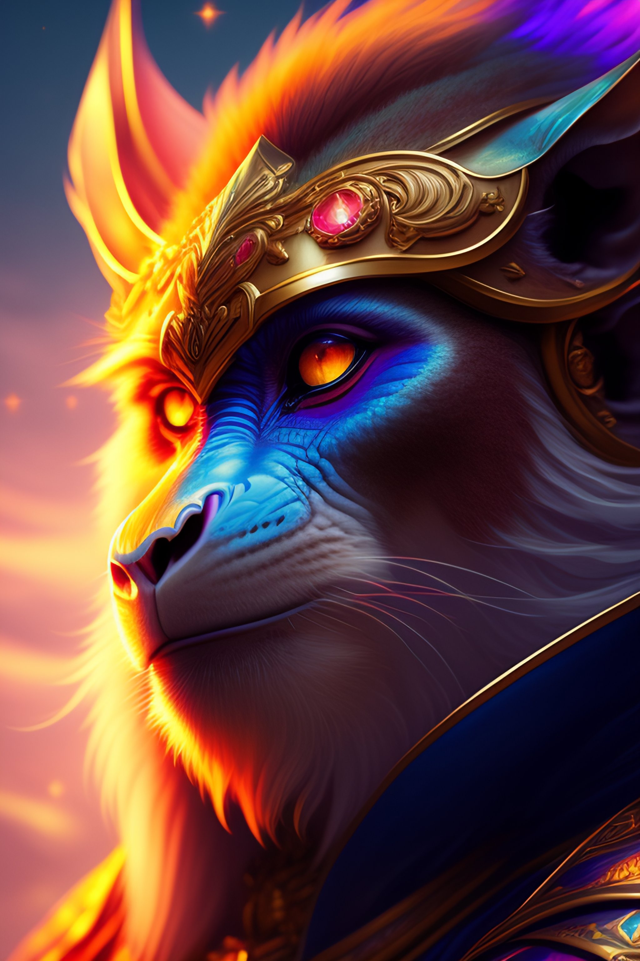 Lexica - Wukong,monkey,league of legends, vaporwave aesthetic, colorful ...