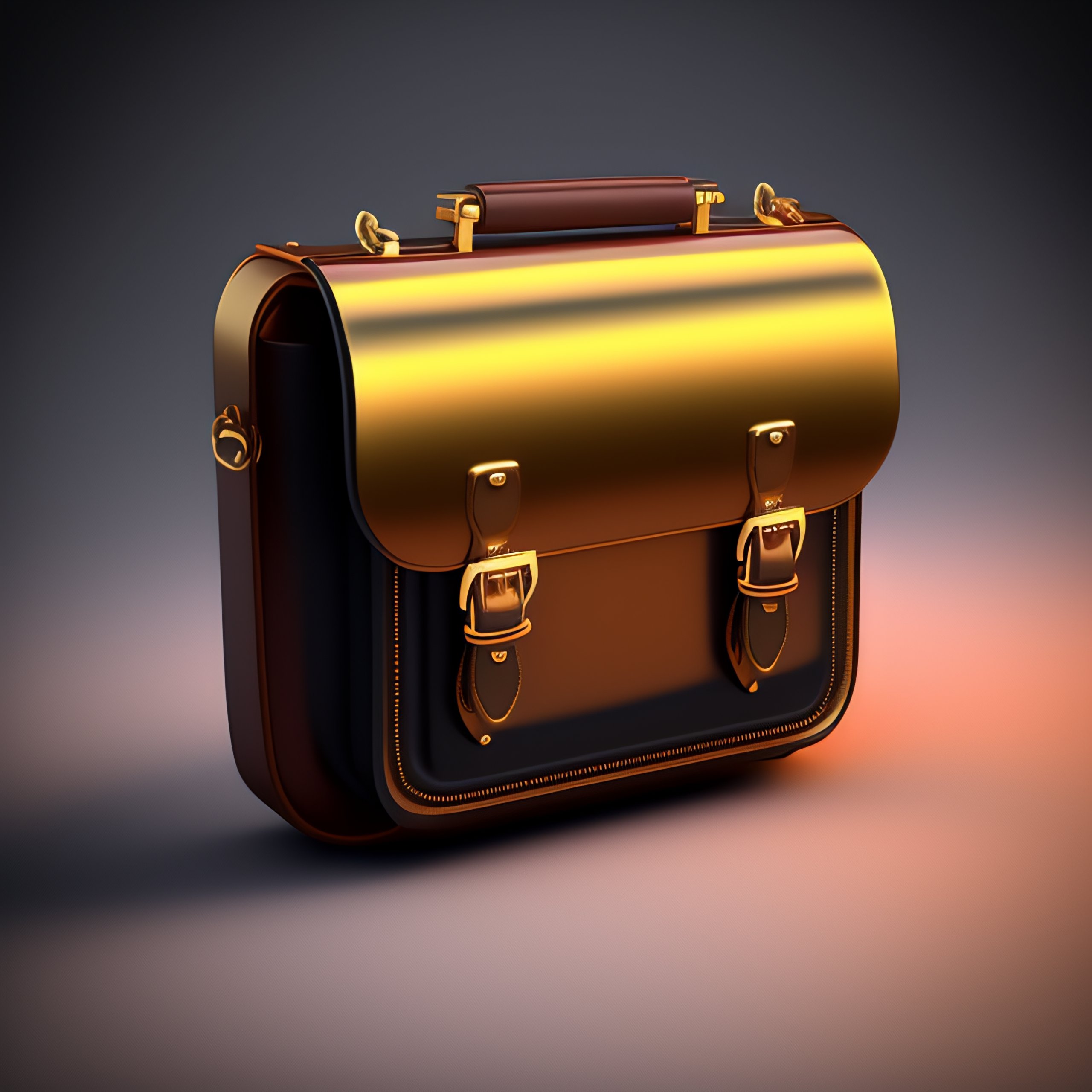 Lexica - Briefcase, 3d icon minimalism style
