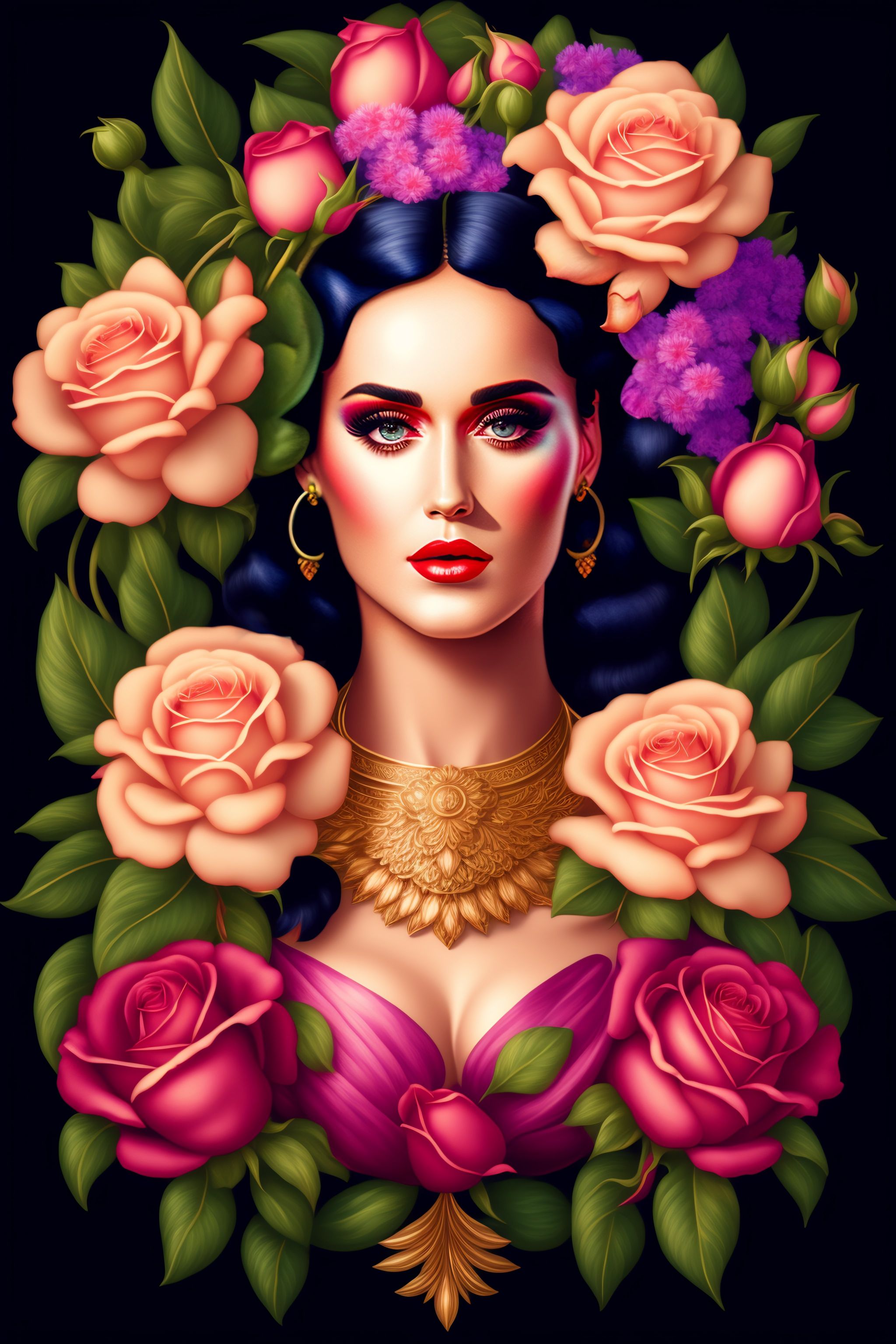 Lexica - KATY PERRY With classical floral elements emanating from ...