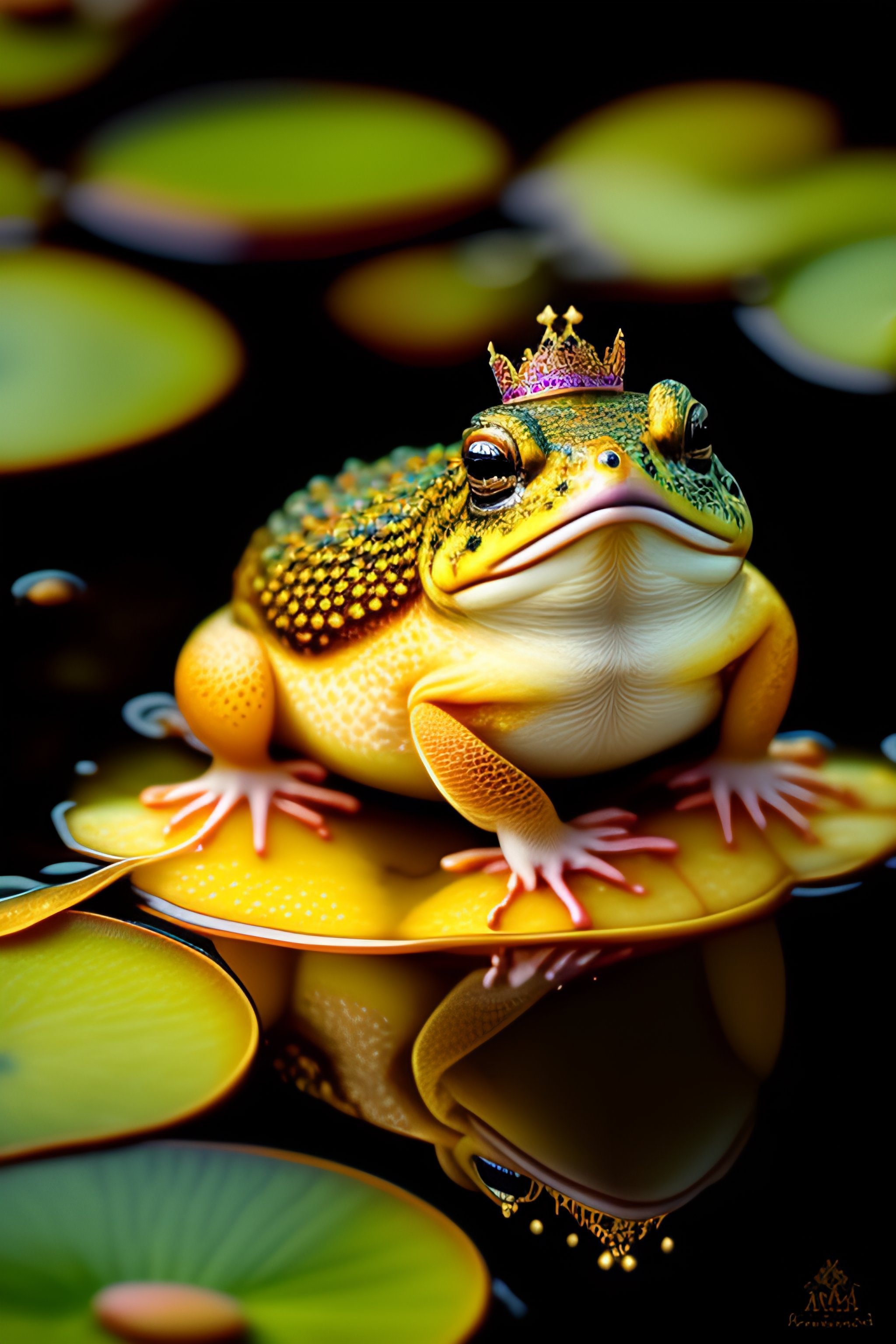 Lexica - King toad on his waterlily