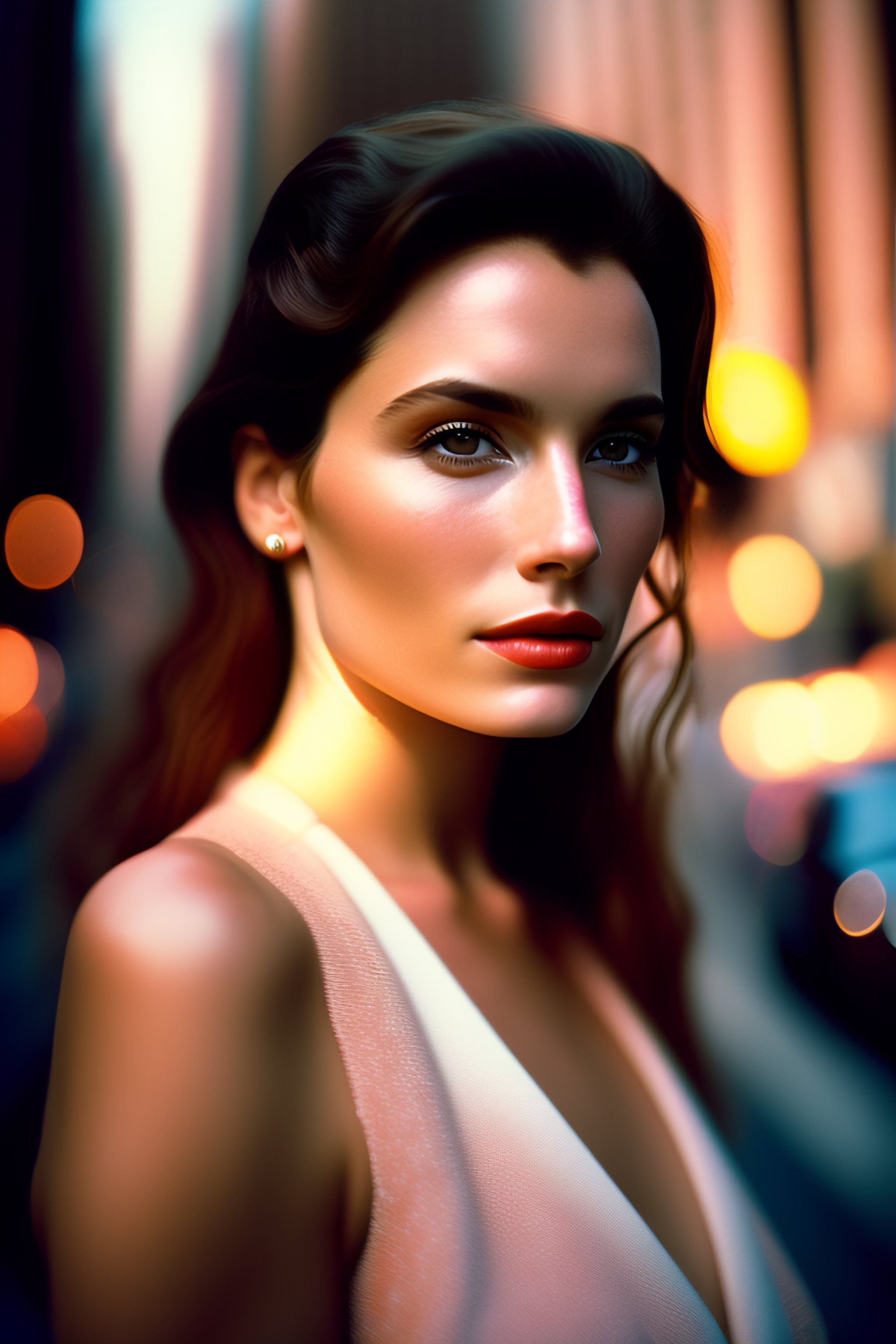 Lexica - Female semi nua perfect portrait, new york, medium format ...