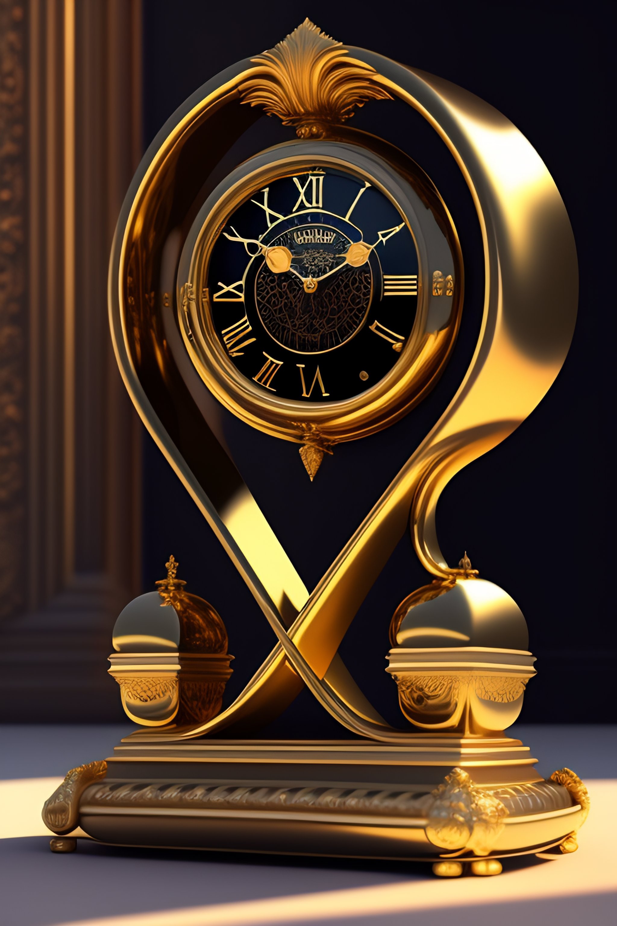 Lexica - A melting Roman numeral clock in the style of the painting the ...