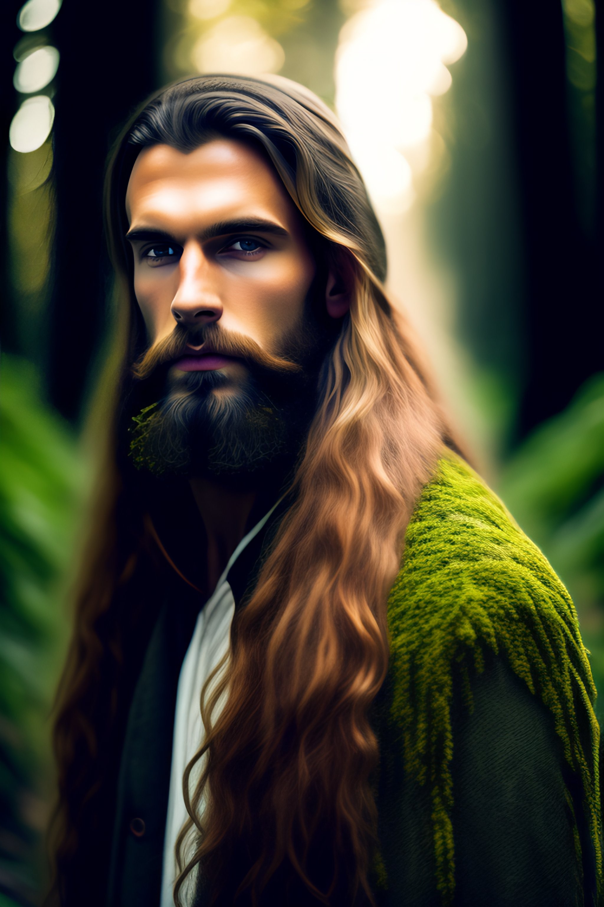 Lexica - Symmetry portrait of moss king of ent of fangorn forest,casual ...