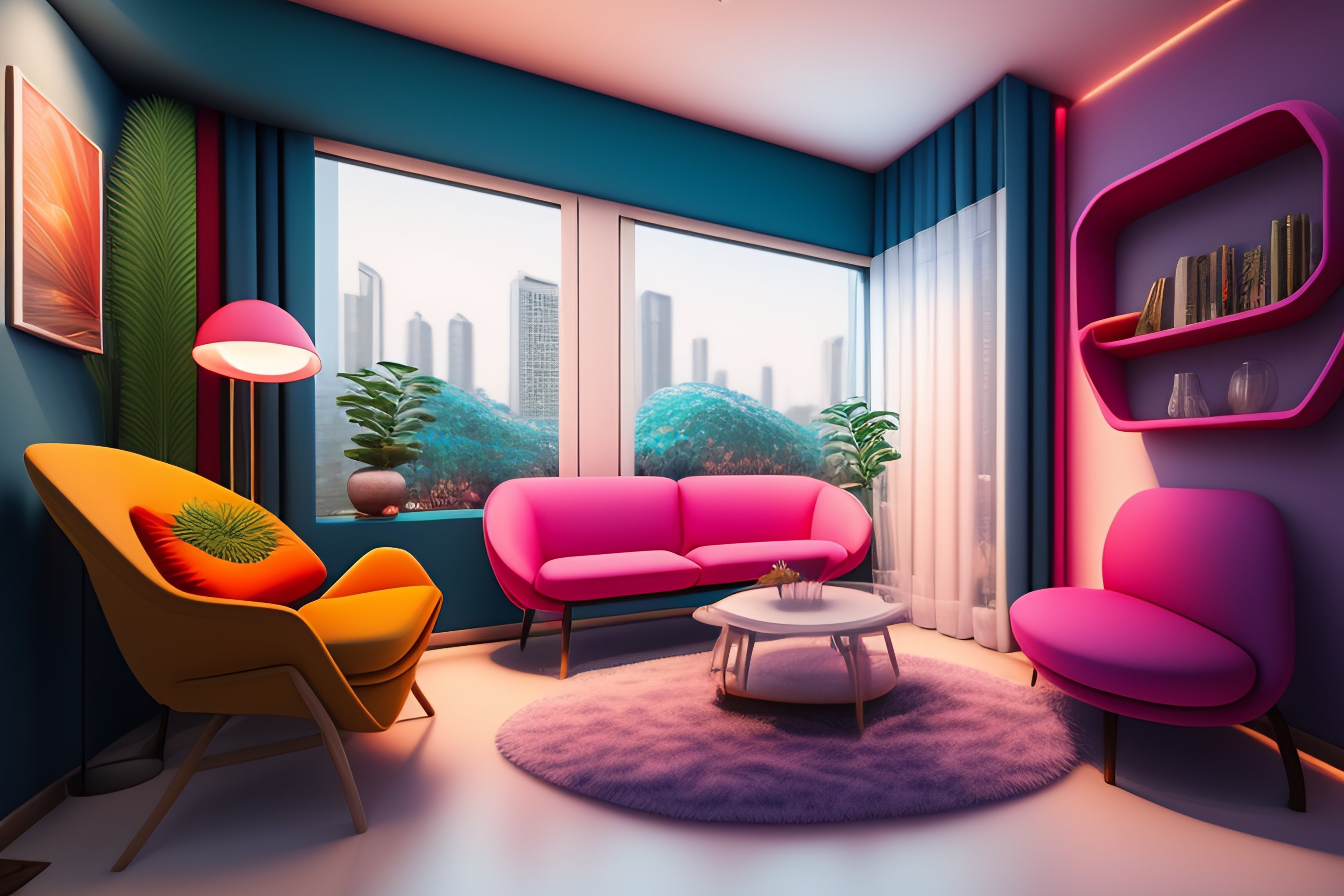 Lexica - Small isometric living room, octane render, amazing colors ...