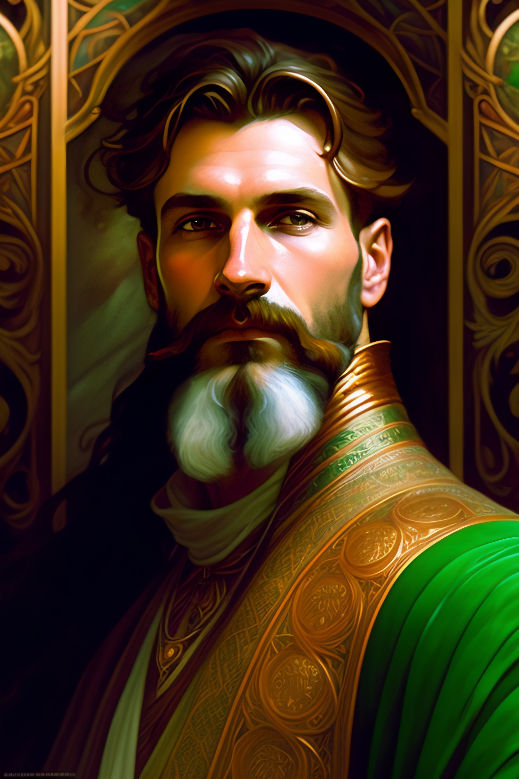 Lexica - Portrait of a 50 year old ruggedly handsome joyful merchant ...