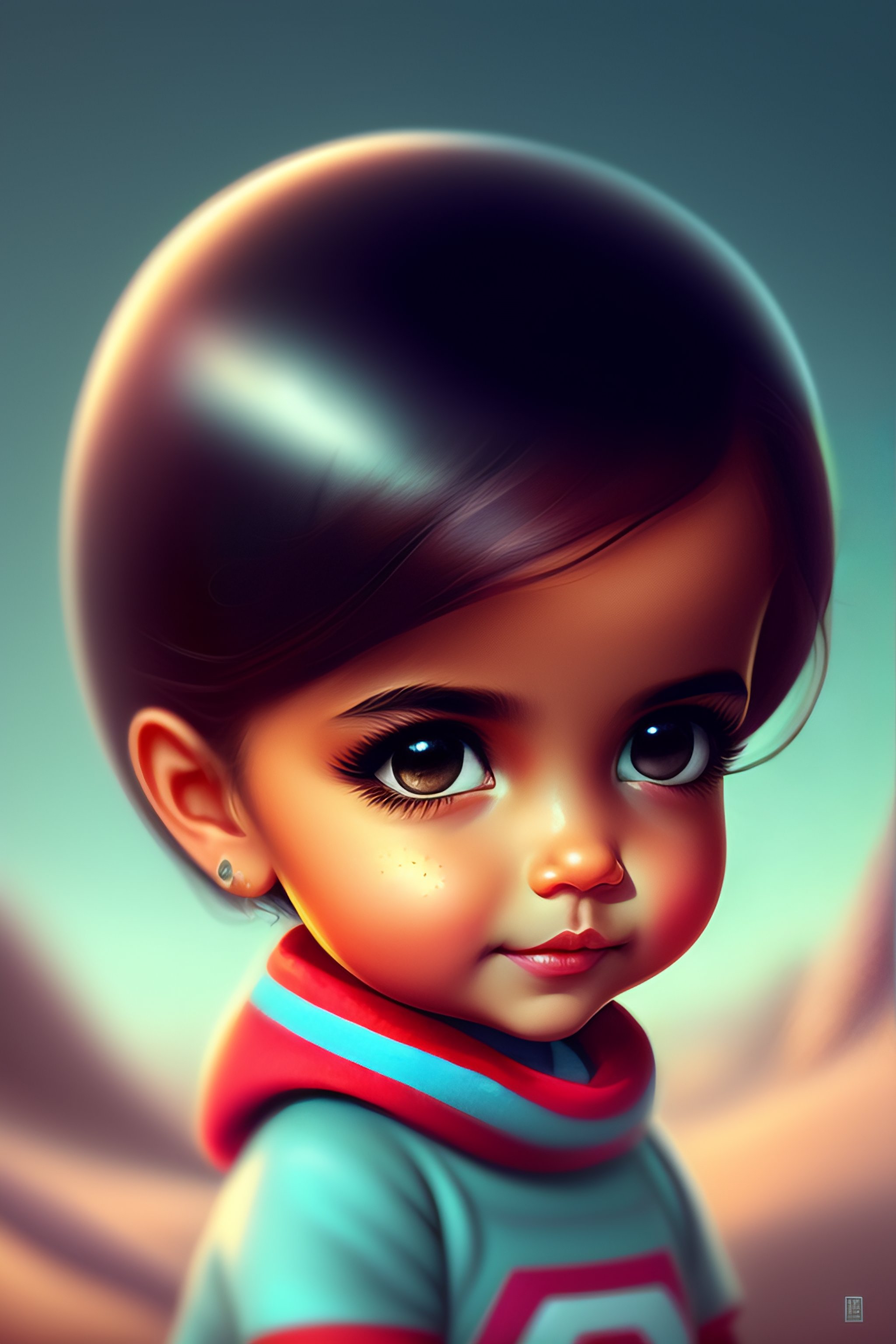 Cute Cartoon Baby Face