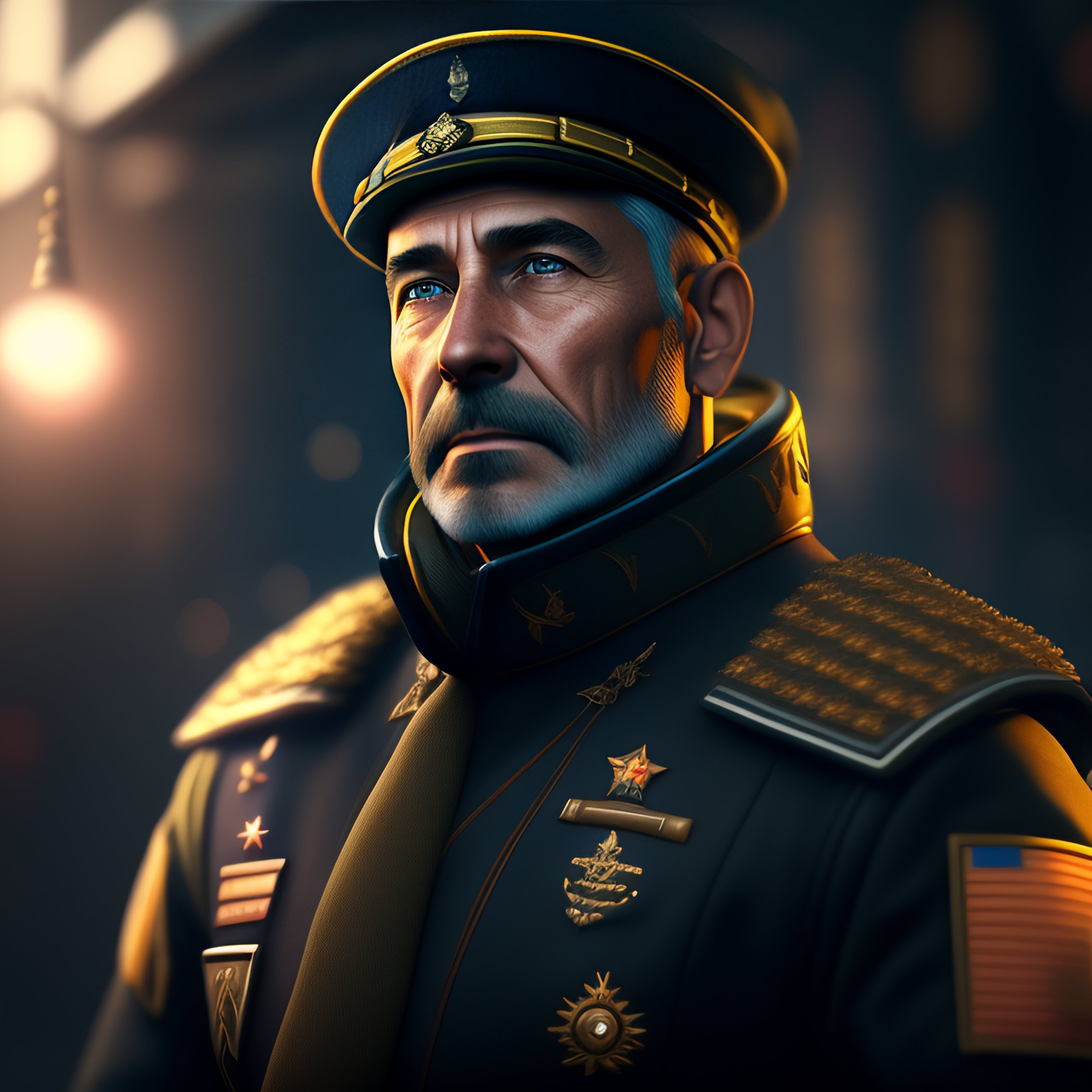 Lexica - Professional digital art of space army navi admiral middle age ...