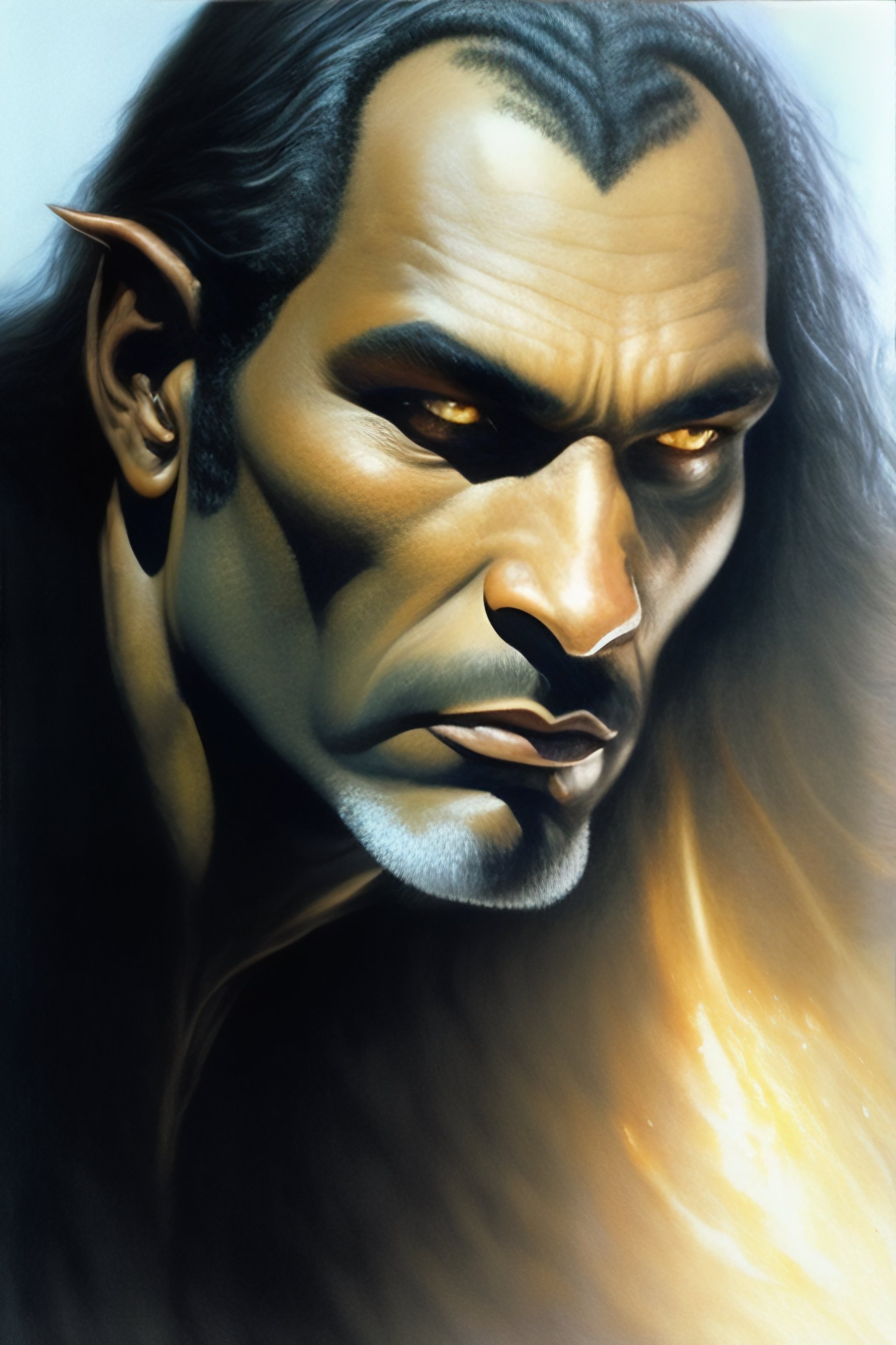 Lexica - Portrait of the Balrog from Lord of the Rings drawn by Alan Lee