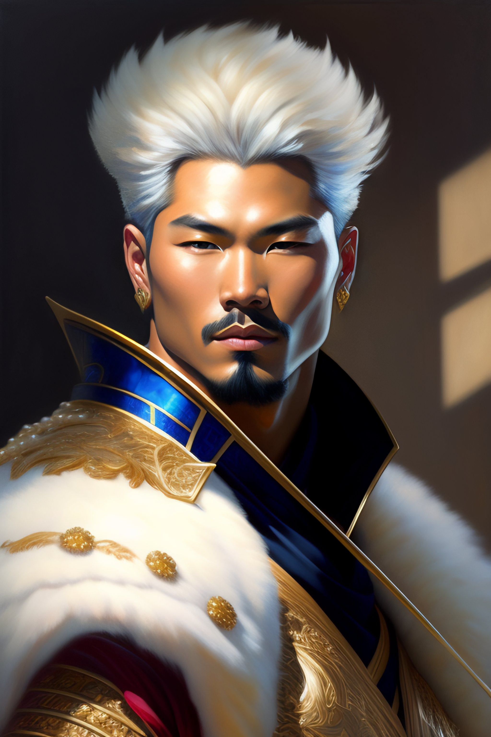 Lexica - Full body portrait Anime samurai male warrior from league of ...