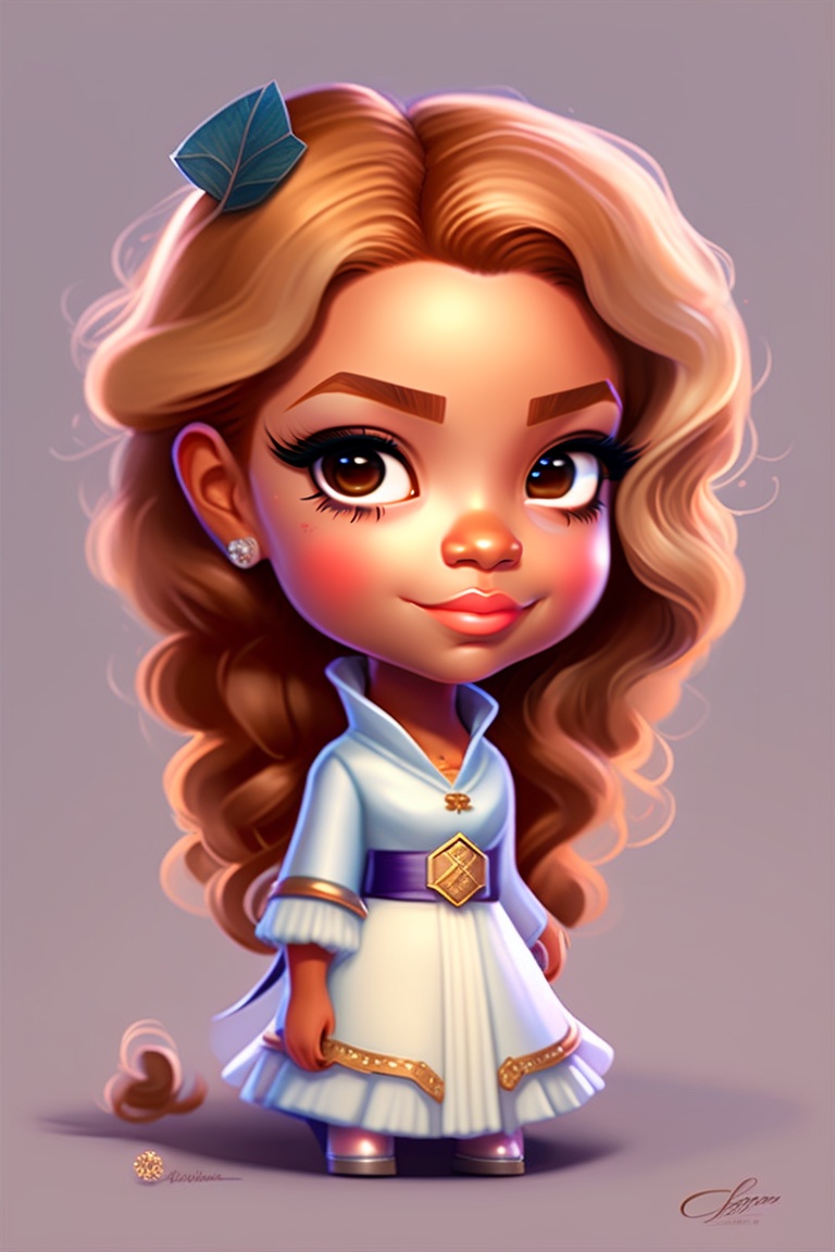 Lexica - Beyonce as, comfy elvish chibi goddess