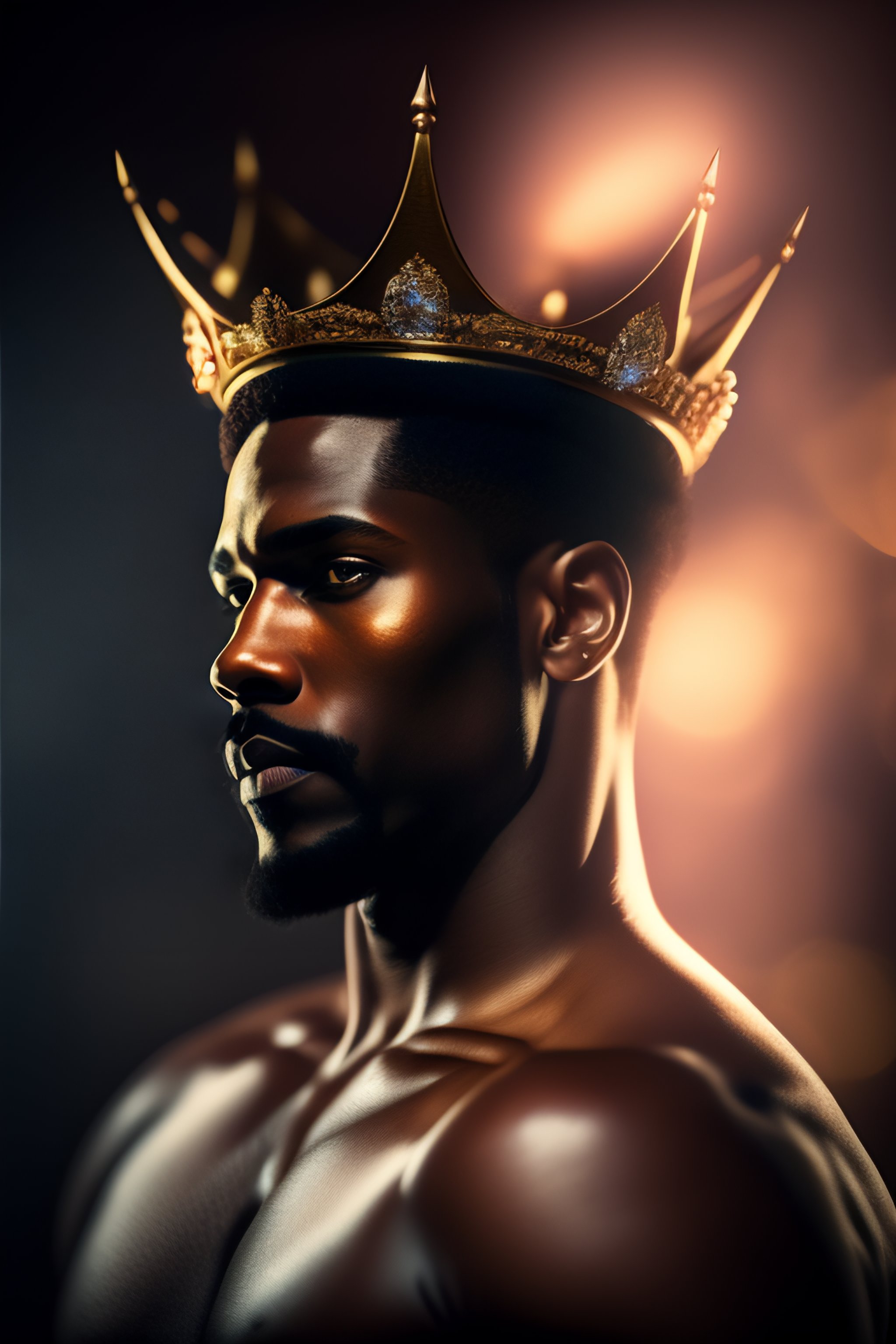 Lexica - Mac, king, crown of thorns, realistic photography, shining ...