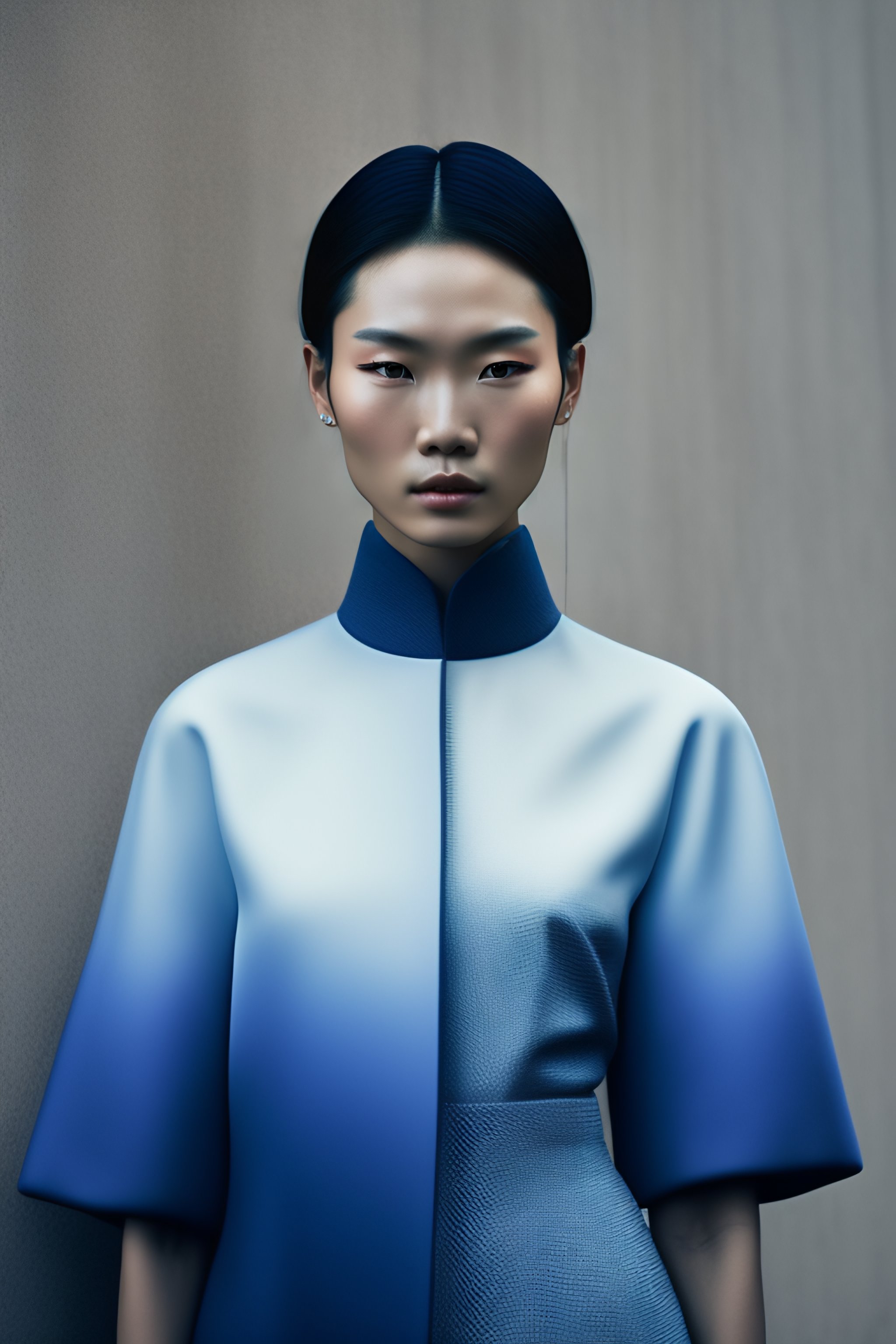 Lexica - Portrait of haute couture no face asian fashion model ...